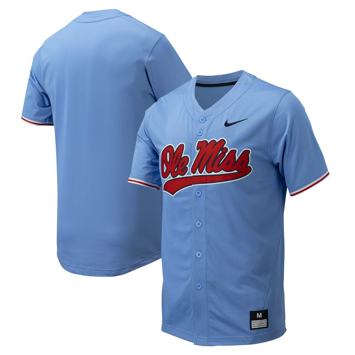 Nike Men's Nike Powder Blue Ole Miss Rebels Replica Full-Button ...