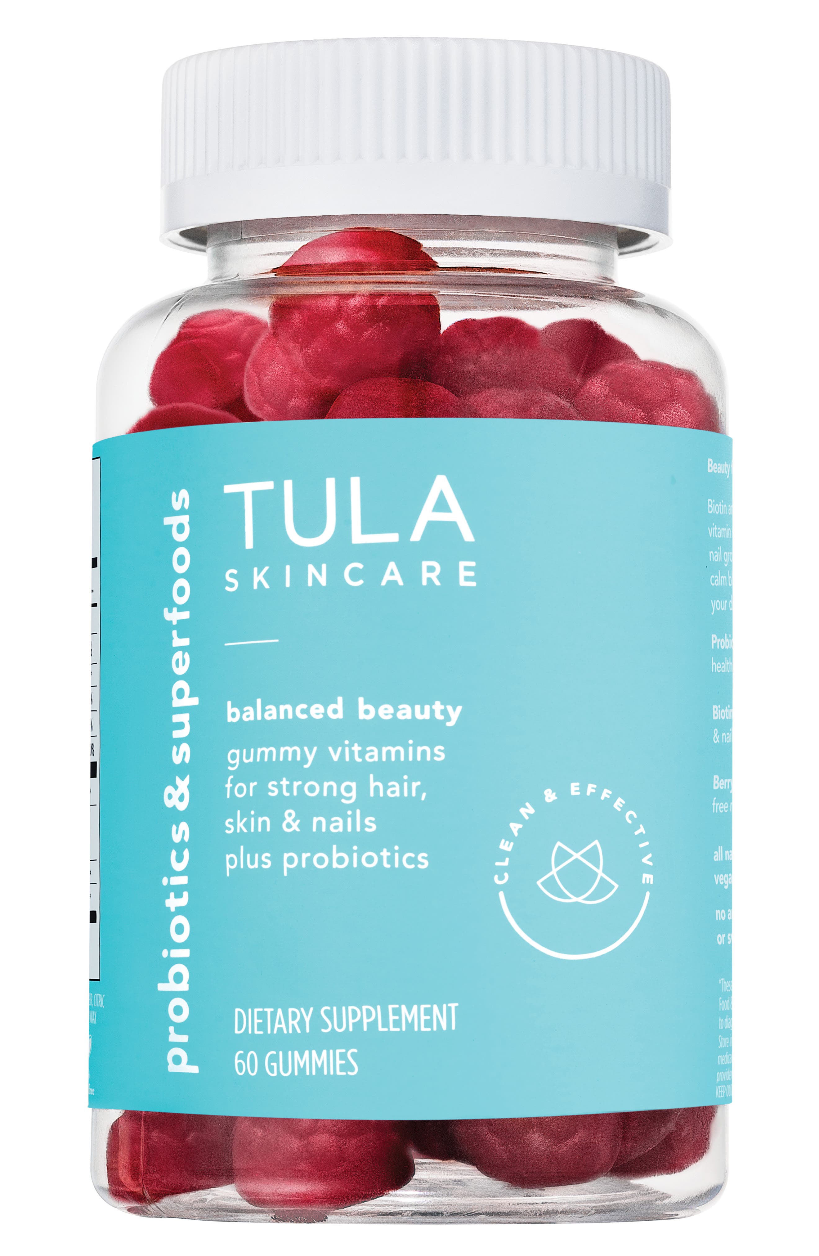 TULA Skincare TULA Balanced Beauty Probiotic Gummy Dietary Supplement ...