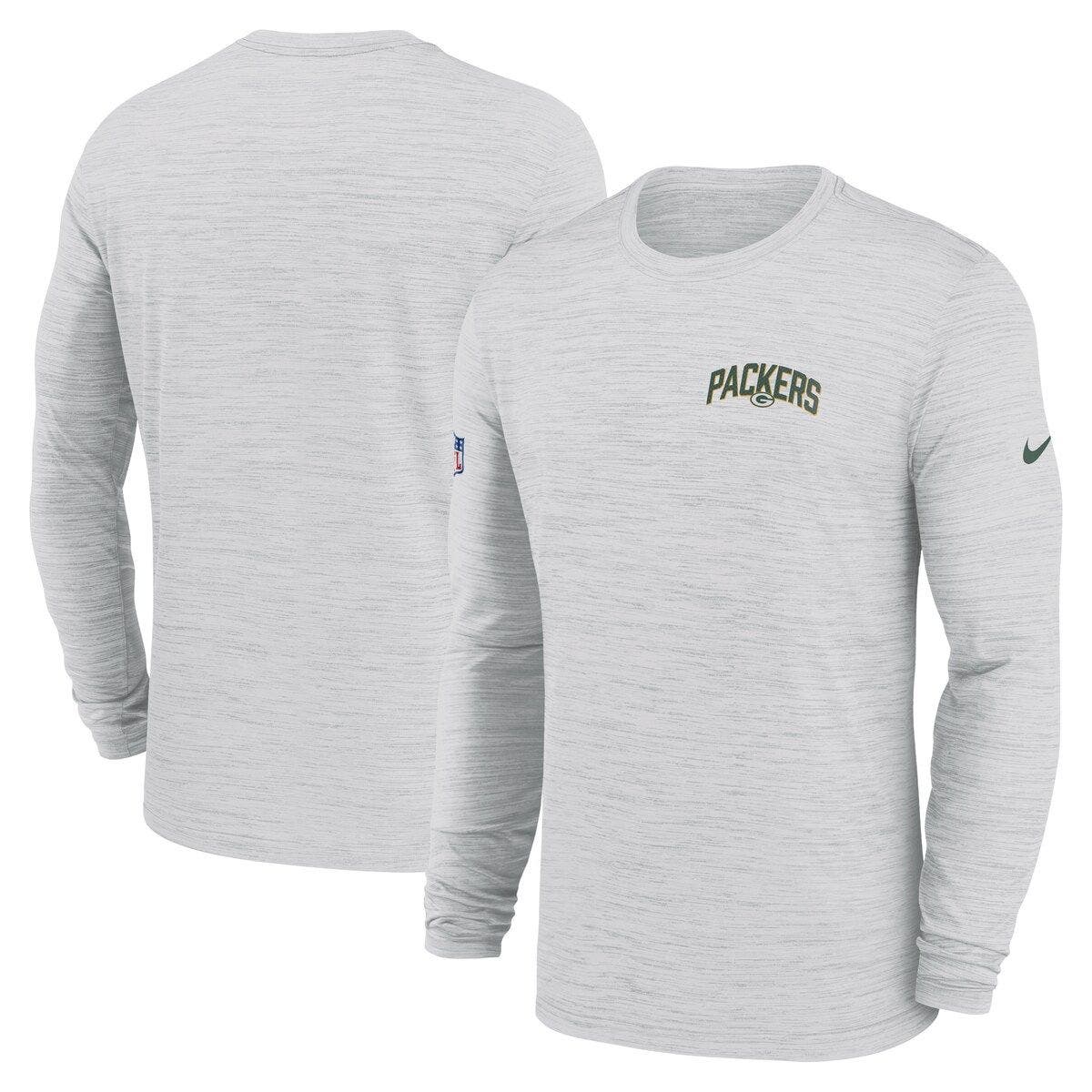 Nike Men's Nike White Green Bay Packers Sideline Velocity Athletic ...
