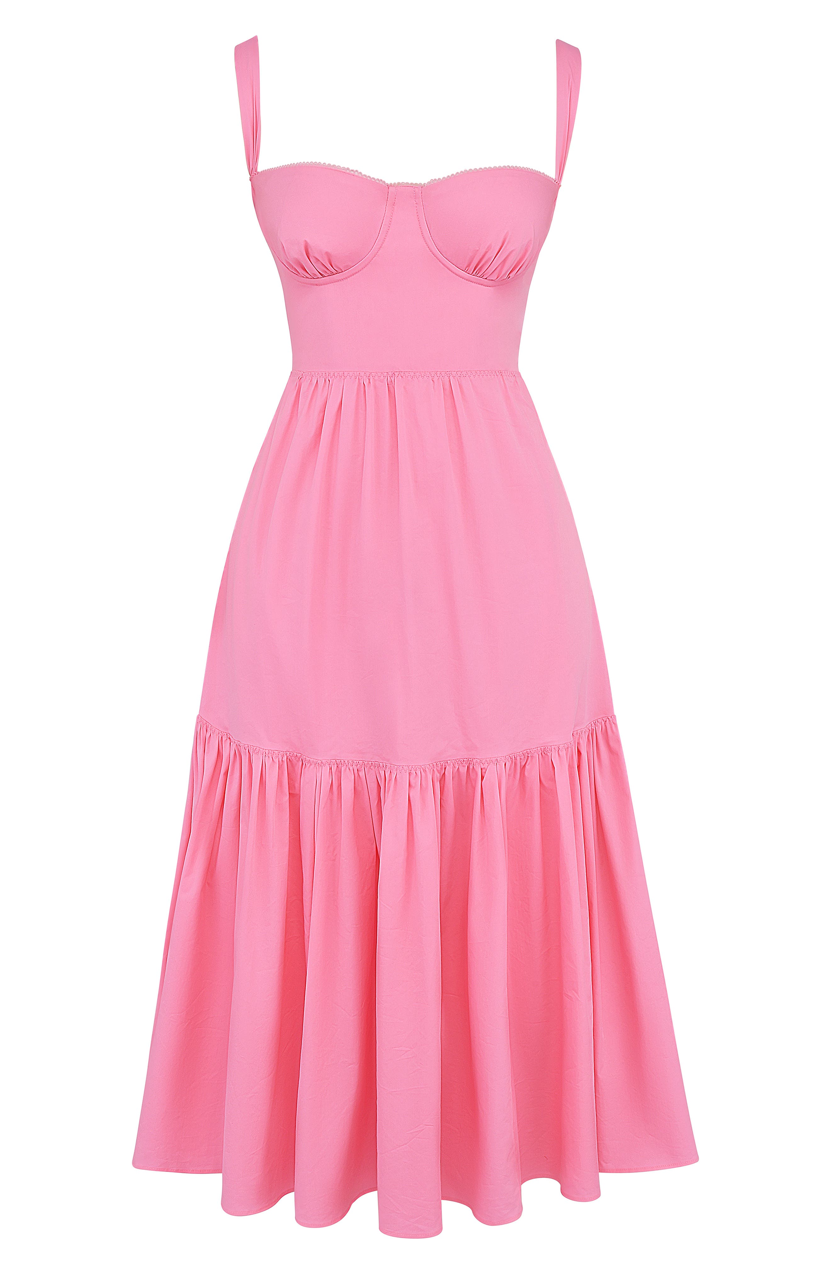 HOUSE OF CB Elia Floral Stretch Cotton Blend Corset Sundress | Nordstrom