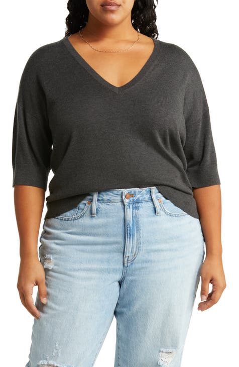Grey Plus-Size Tops for Women | Nordstrom