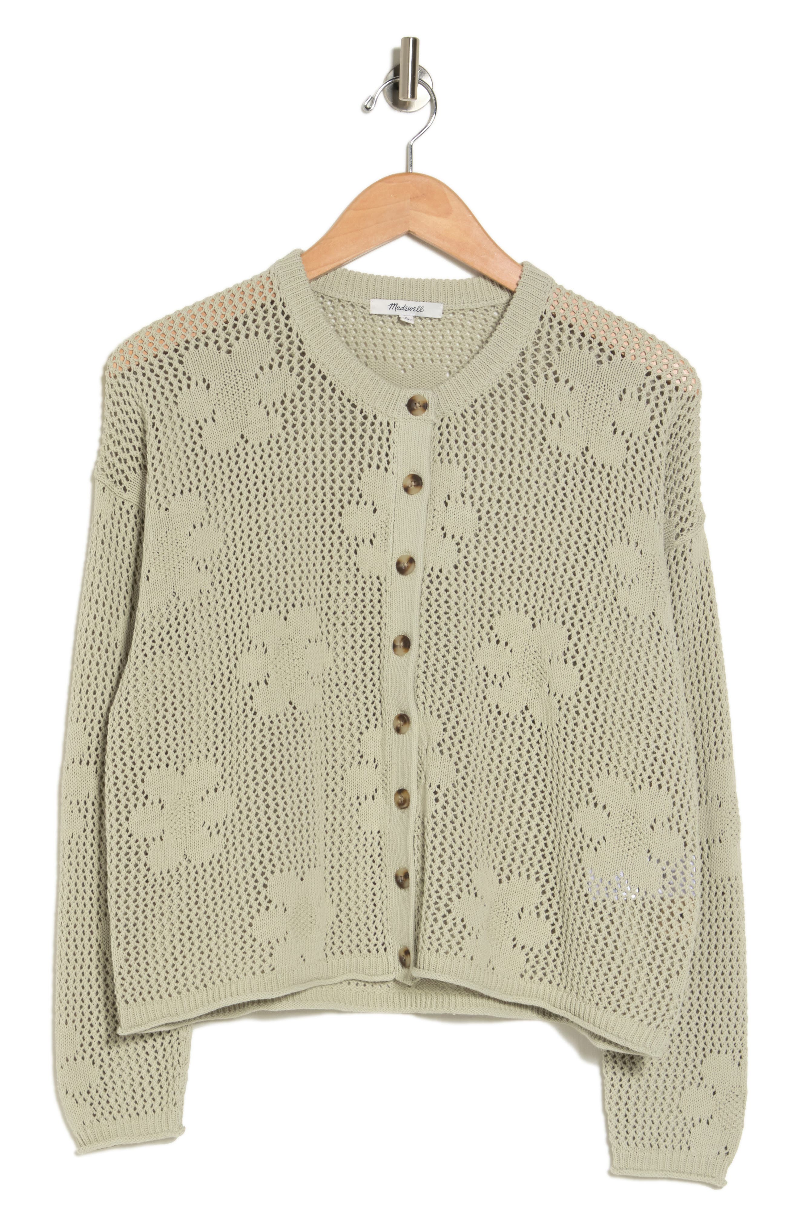 Madewell Floral Open Stitch Cardigan Sweater | Nordstrom