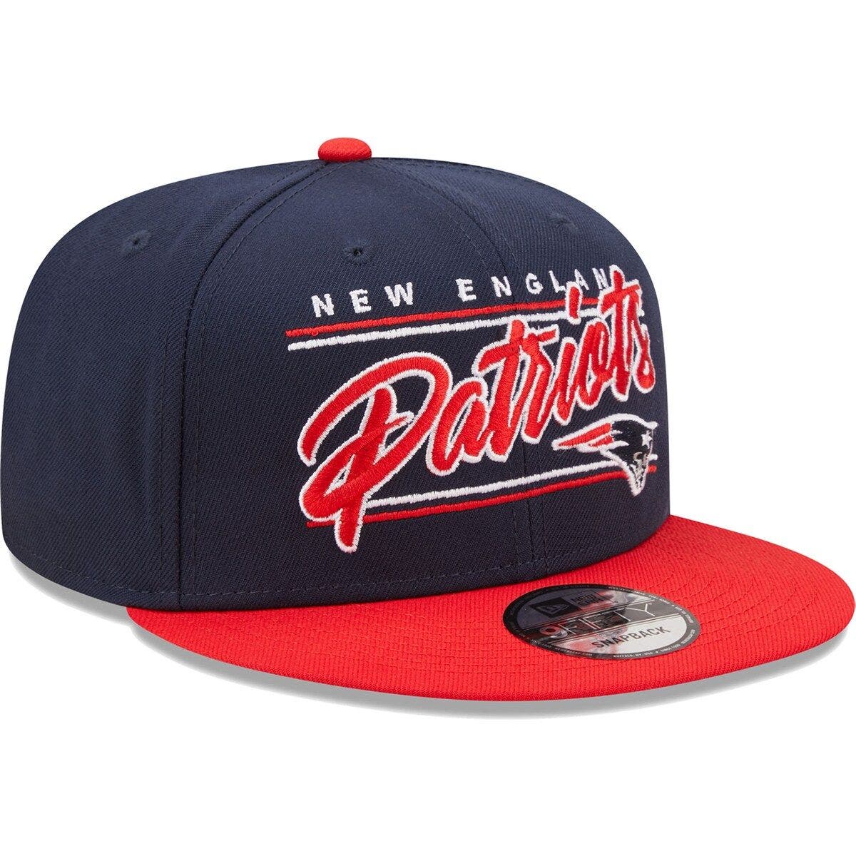 New Era Men's New Era Navy/Red New England Patriots Team Script 9FIFTY ...