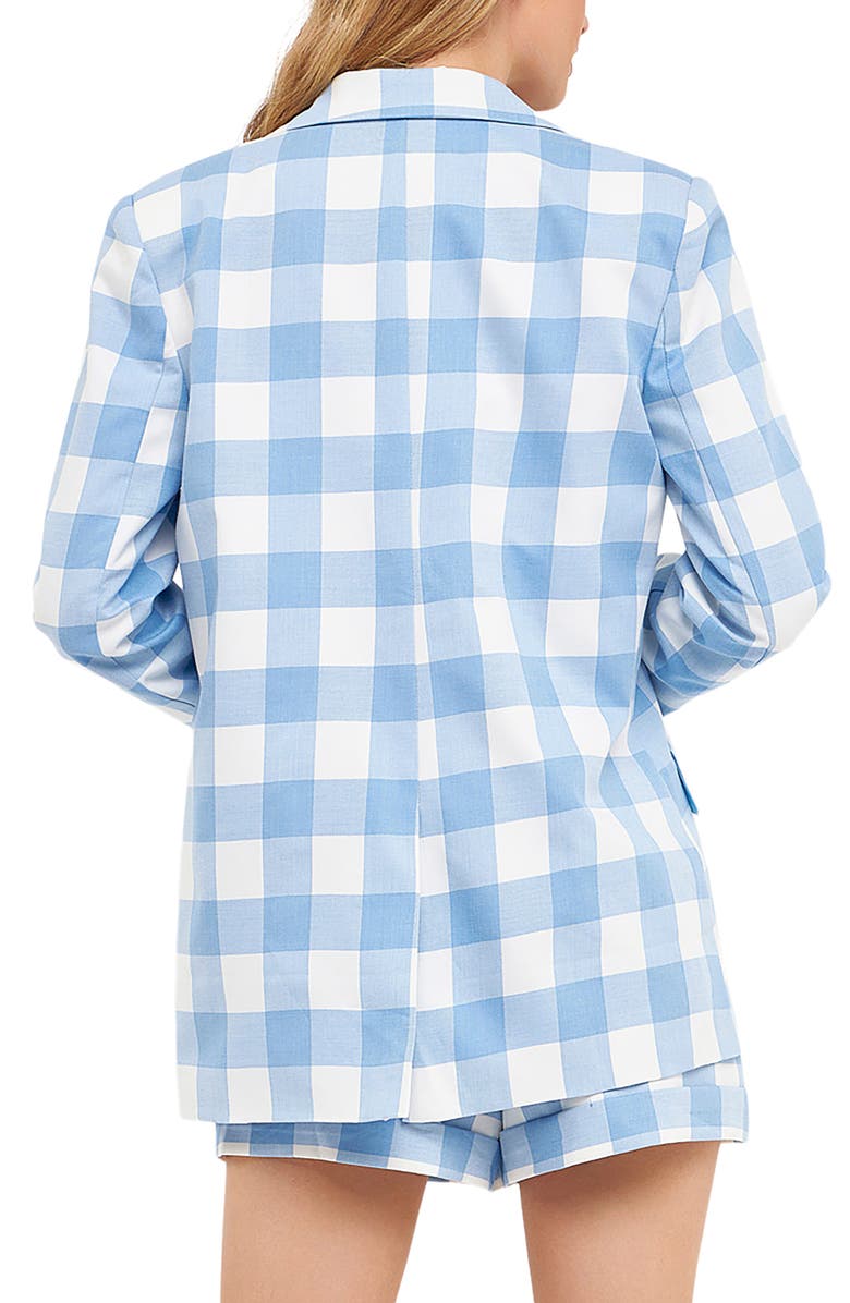 English Factory Gingham Check Blazer | Nordstrom