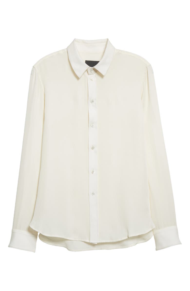Nili Lotan Gaia Slim Fit Silk Blend Shirt | Nordstrom
