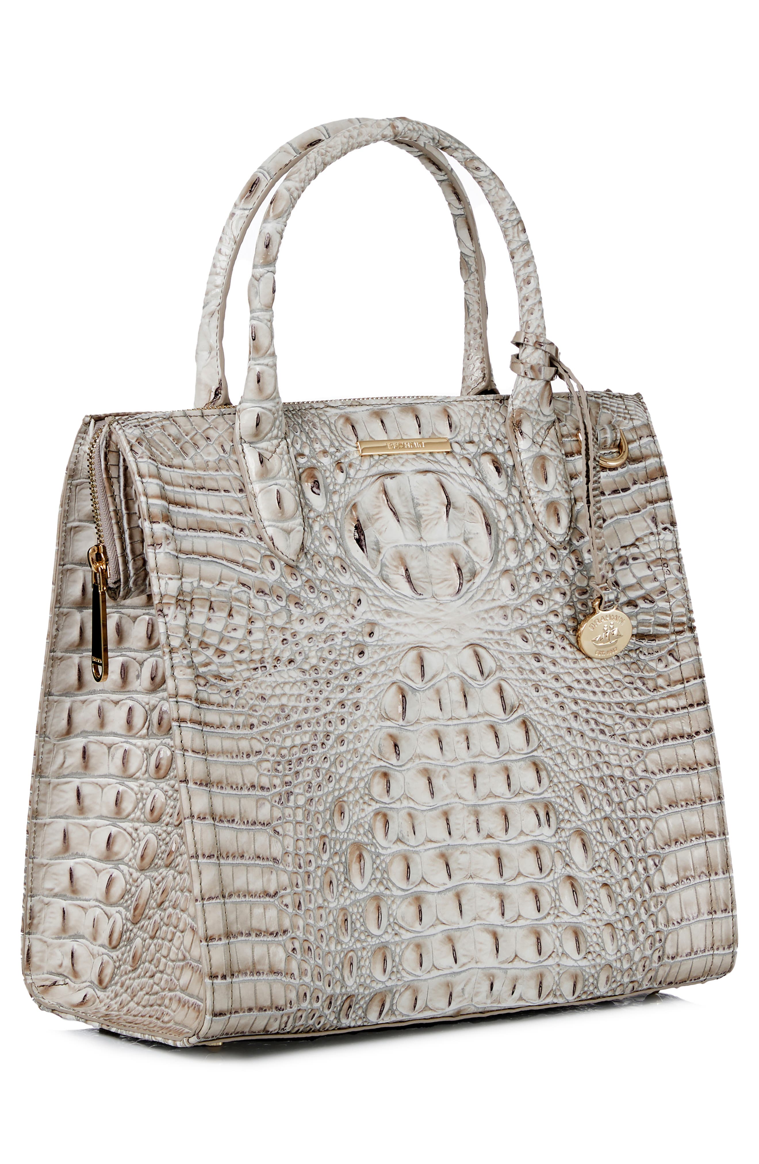 Brahmin Caroline Croc Embossed Leather Satchel | Nordstrom