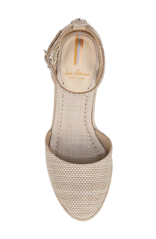 Sam Edelman Nati Platform Ankle Strap Pump In Light Natural | ModeSens