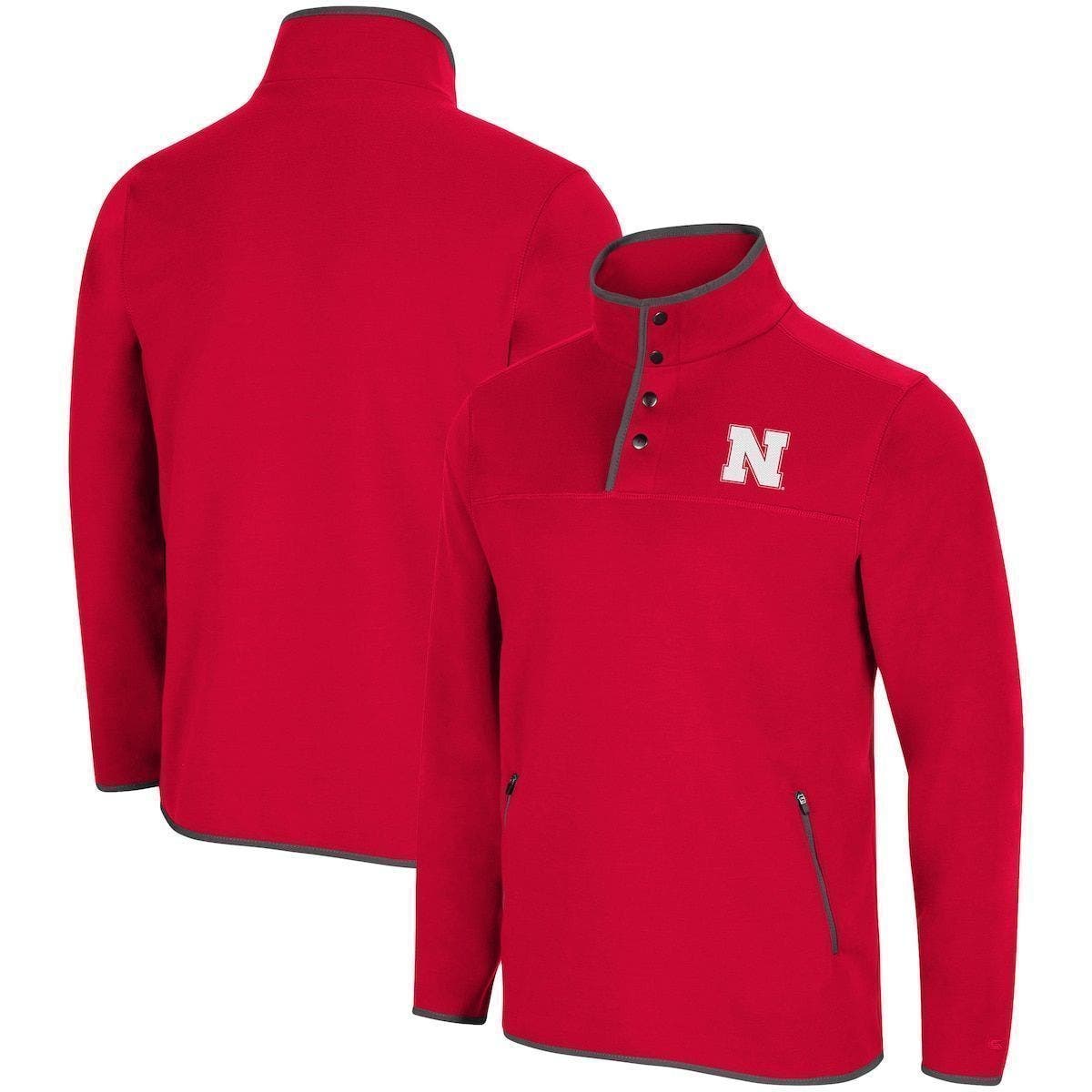 COLOSSEUM Men's Colosseum Scarlet Nebraska Huskers Rebound Snap ...