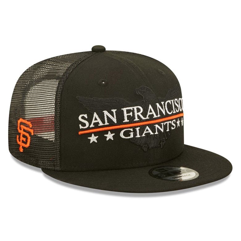 New Era Black San Francisco Giants Patriot Trucker 9fifty Snapback Hat ...
