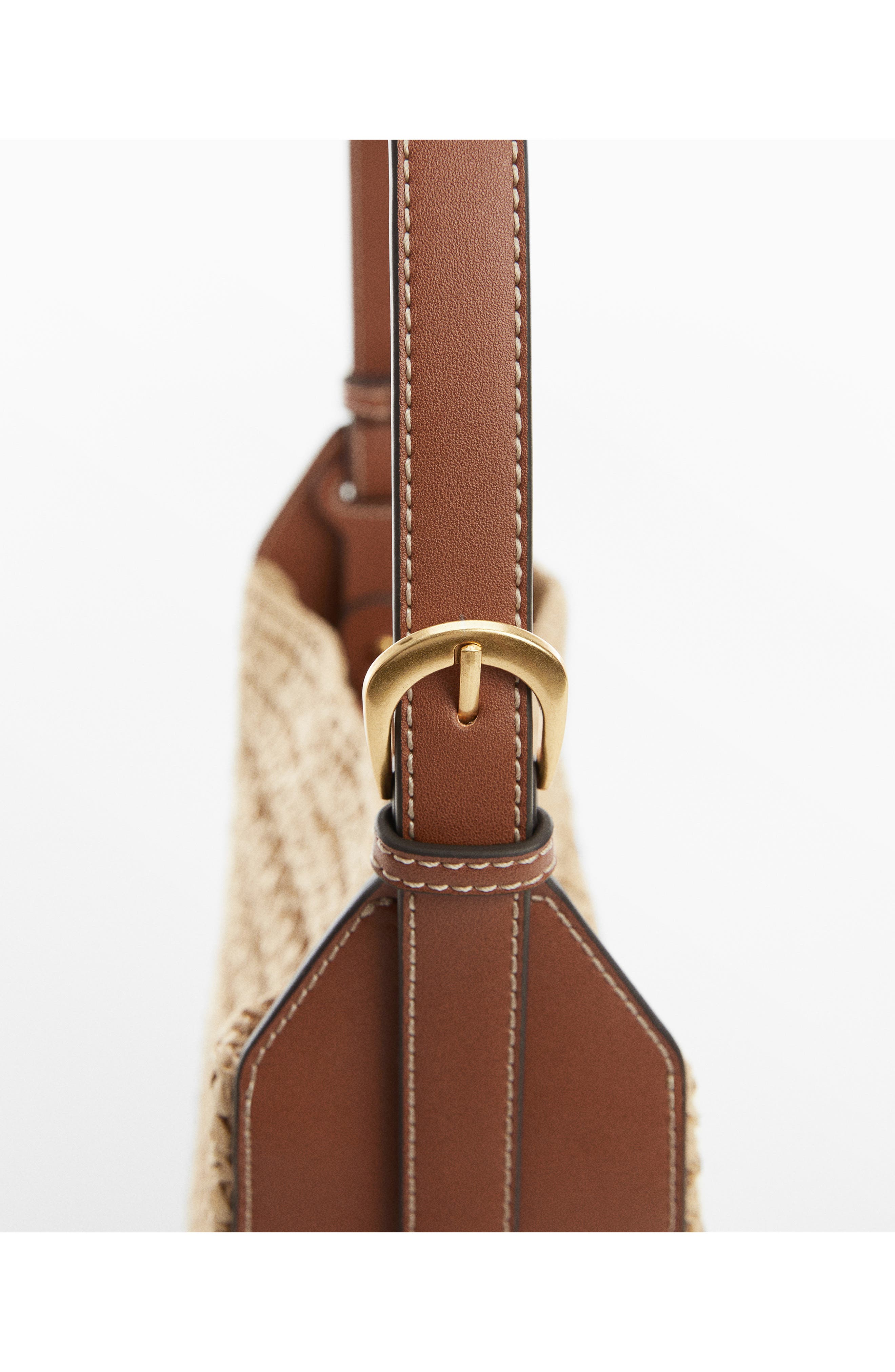 MANGO Large Valeta Crocheted Raffia Bag | Nordstrom