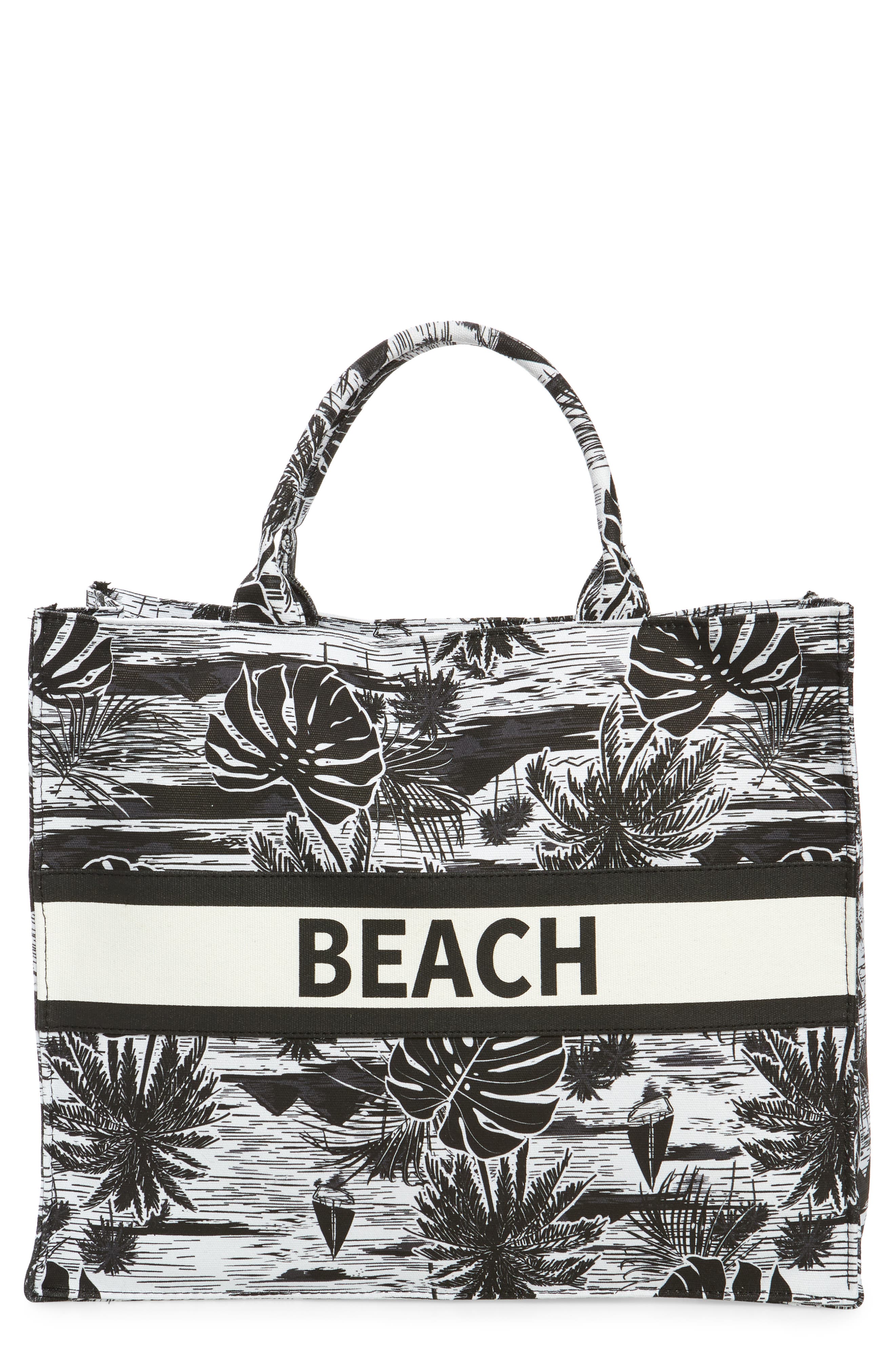 TWIG AND ARROW Tropcial Canvas Tote Bag | Nordstromrack