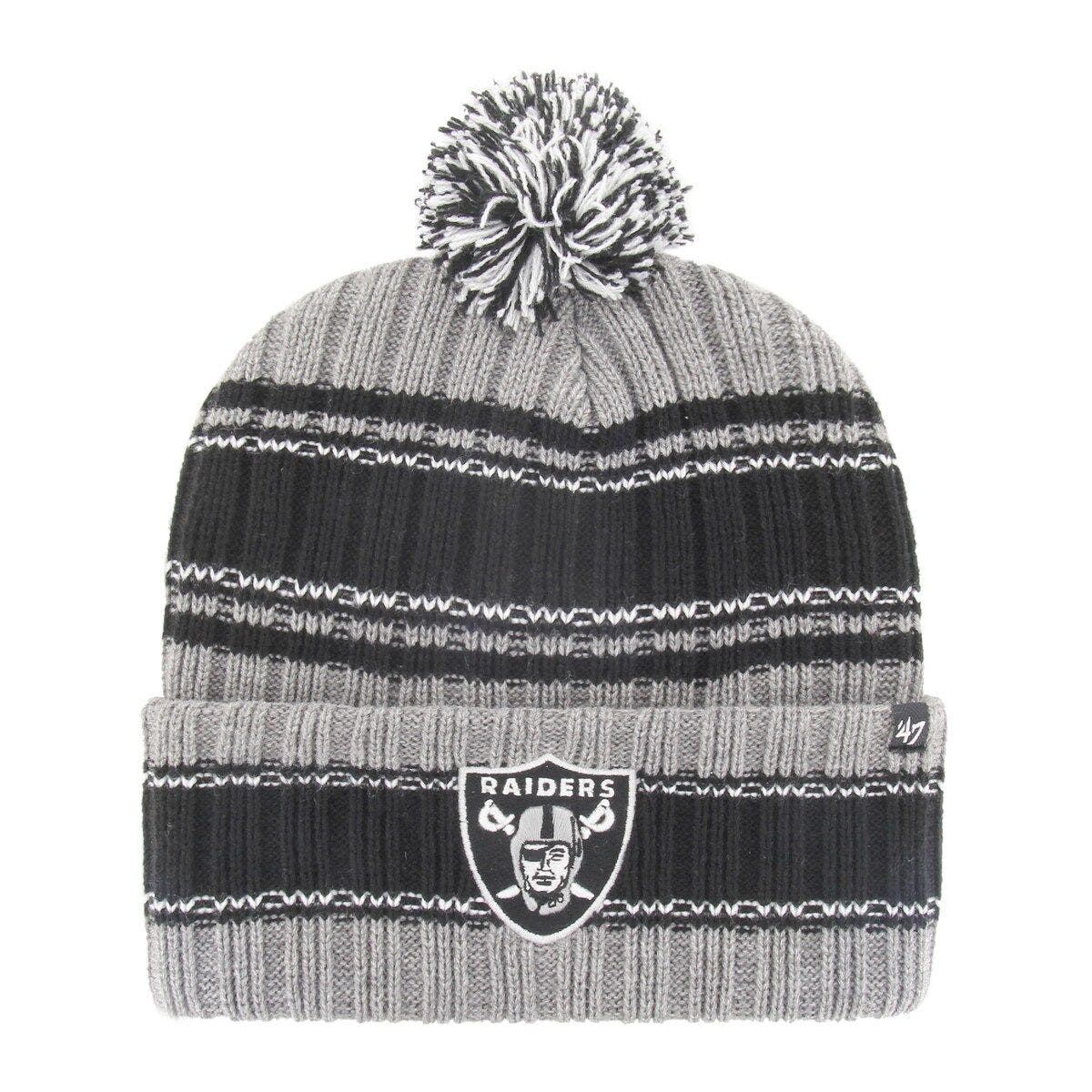 '47 Men's '47 Graphite Las Vegas Raiders Rexford Cuffed Knit Hat with ...