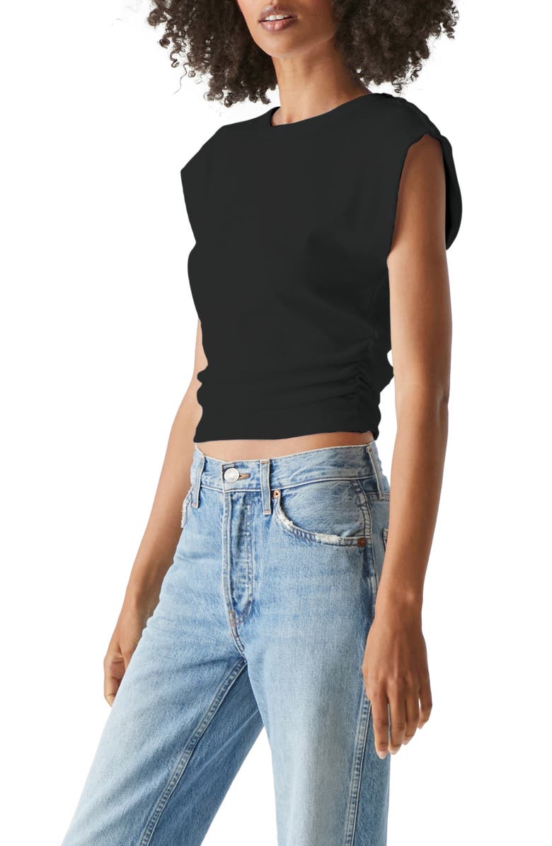 Michael Stars Joni Power Shoulder Rib Top | Nordstrom