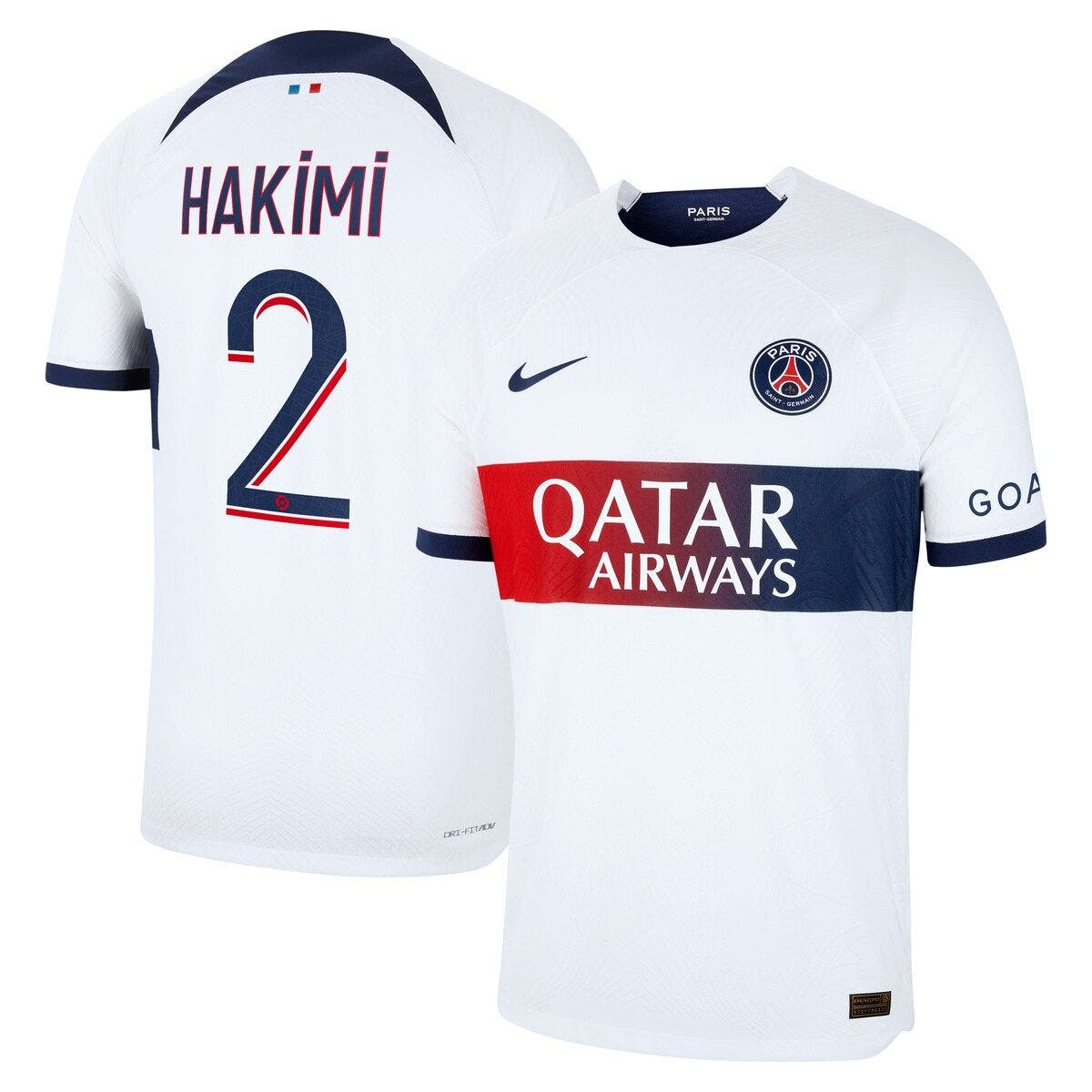 Nike Men's Nike Achraf Hakimi White Paris Saint-Germain 2023/24 Away ...
