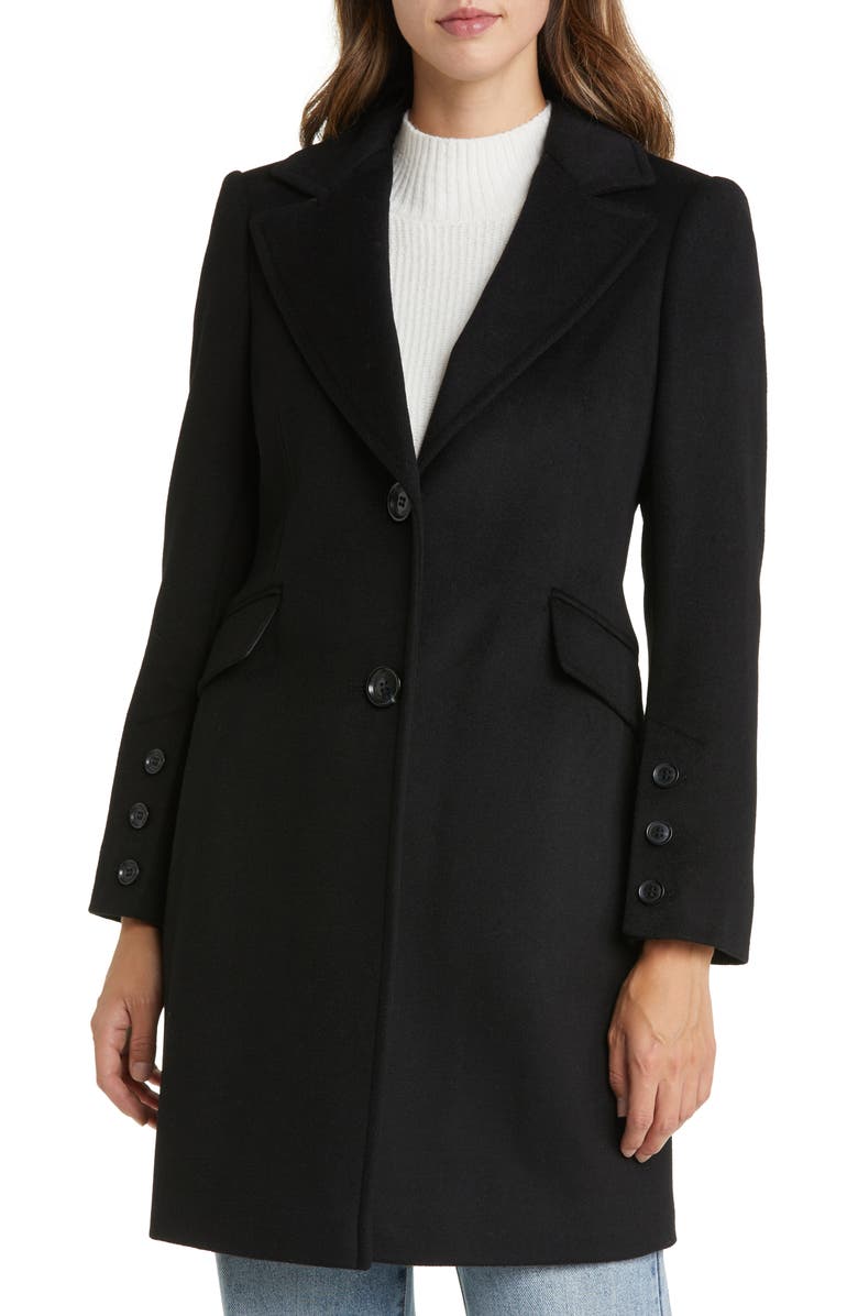 Sam Edelman Wool Blend Notch Collar Coat | Nordstrom