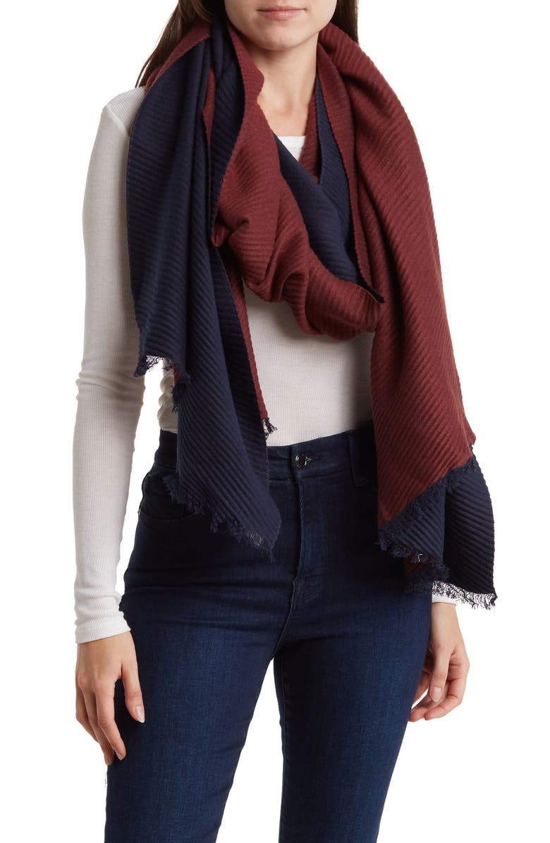 NORDSTROM RACK Pleated Double Sided Oblong Scarf | Nordstromrack