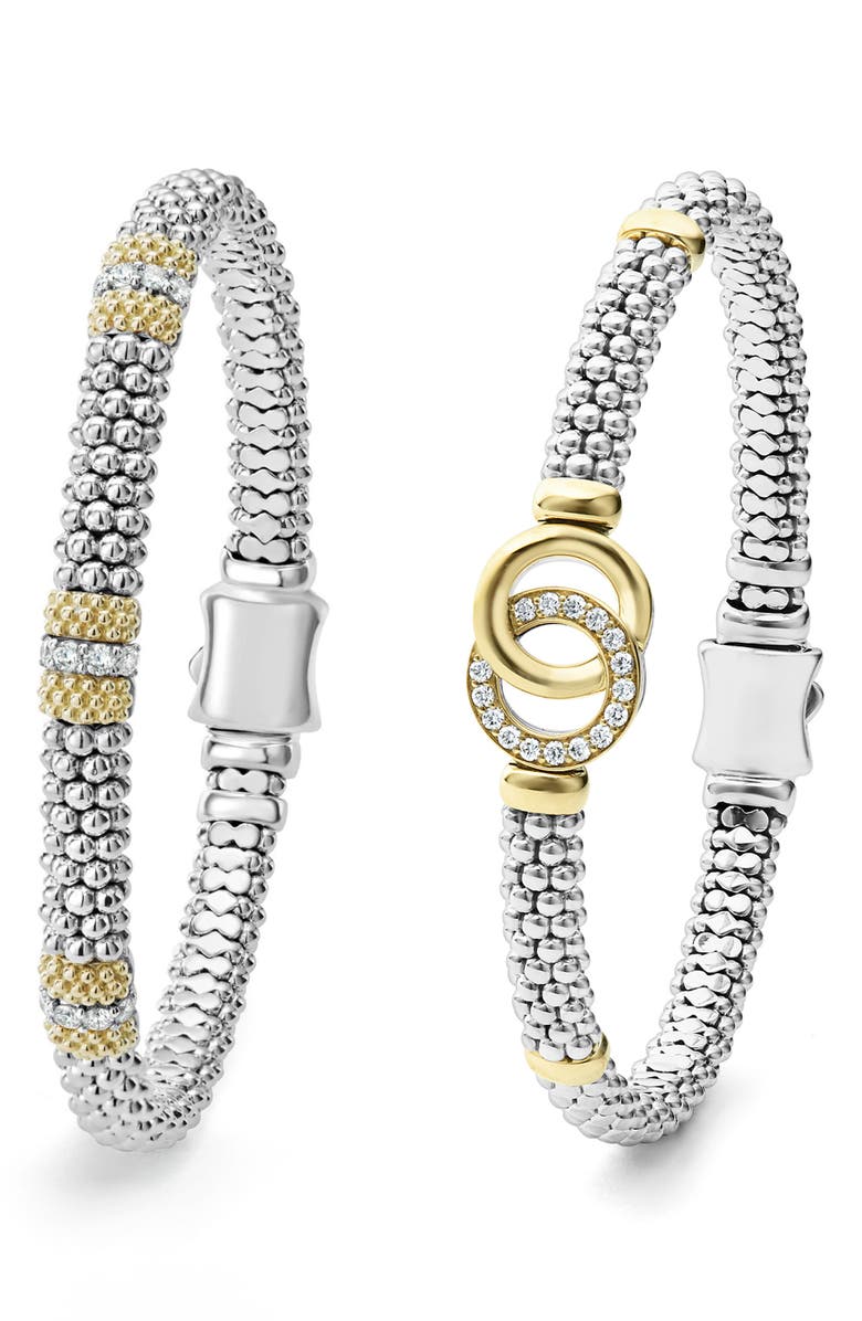 LAGOS Set of 2 Diamond Caviar Beaded Rope Bracelets | Nordstrom