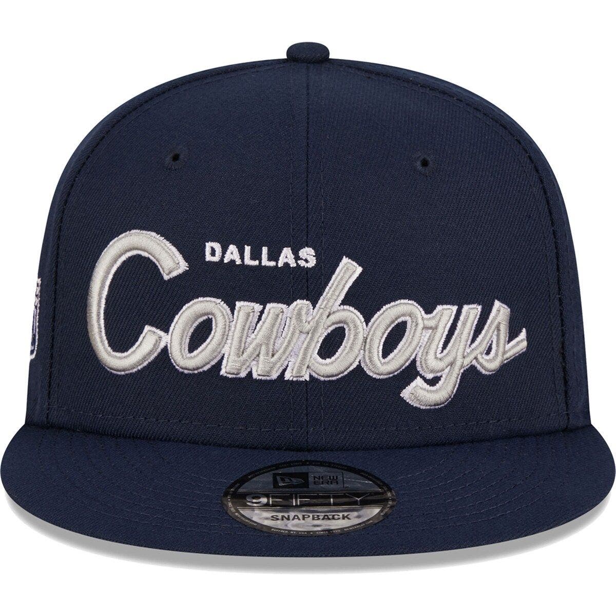 New Era Men's New Era Navy Dallas Cowboys Script 9FIFTY Snapback Hat ...