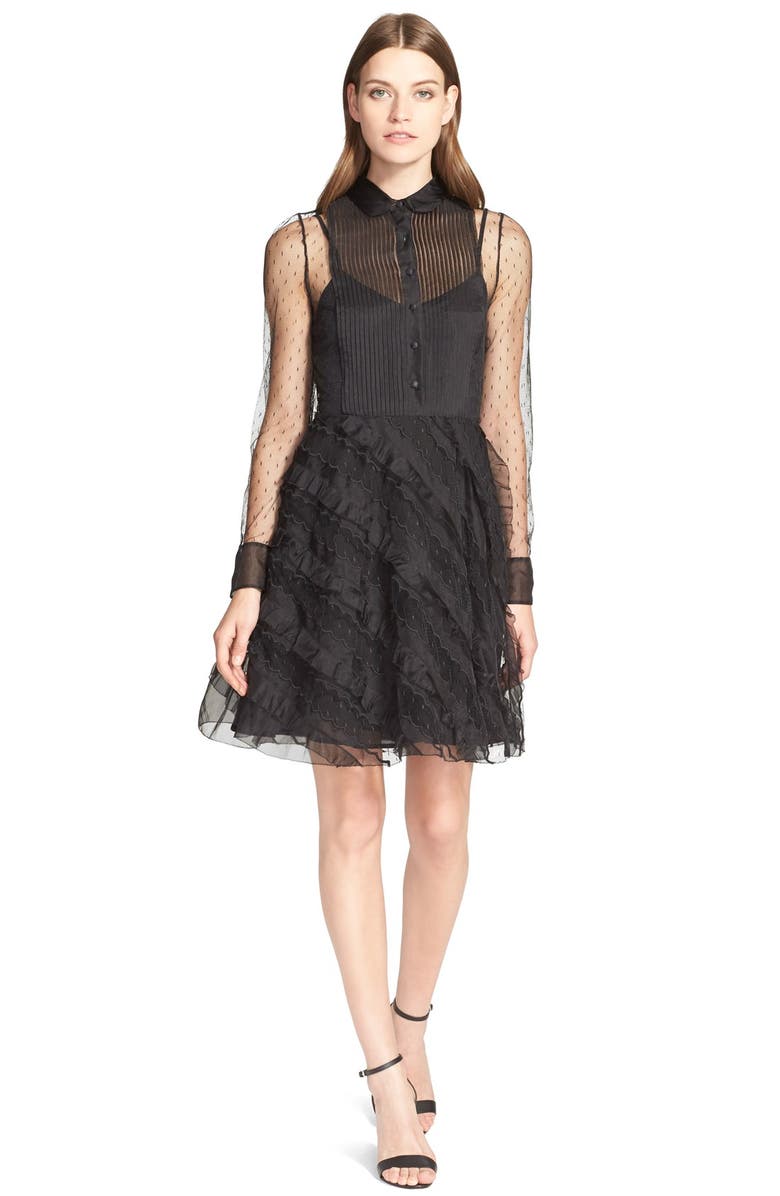 Red Valentino Point Desprit And Organza Dress Nordstrom