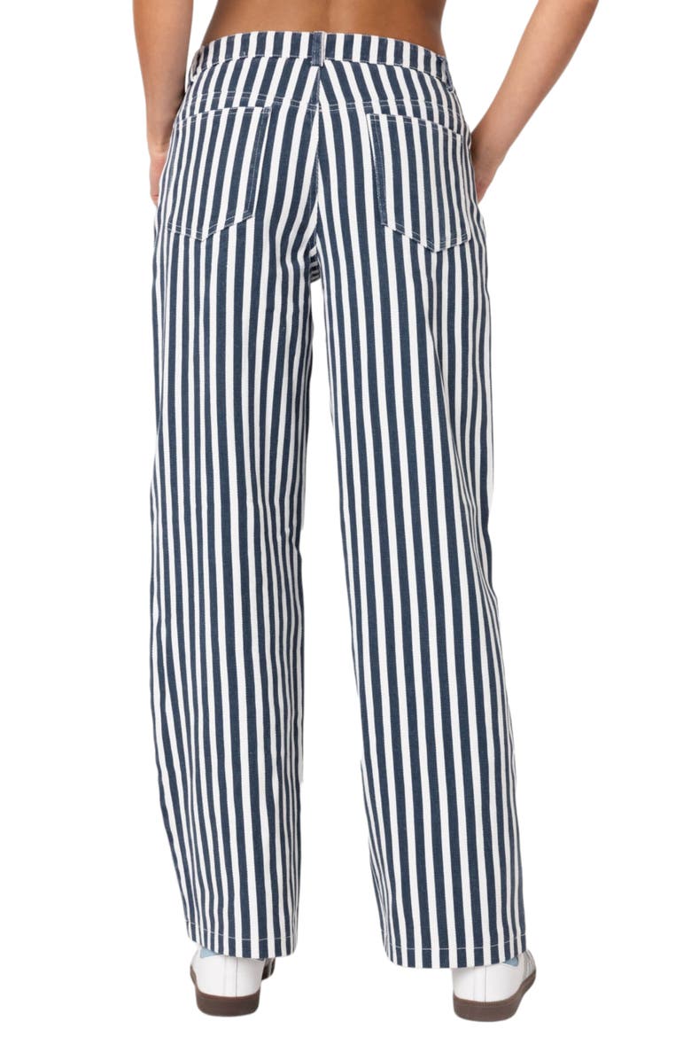 EDIKTED Stripe Low Rise Wide Leg Jeans | Nordstrom