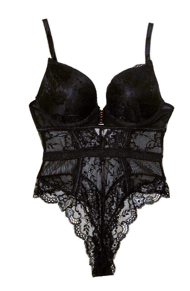 RACHEL Rachel Roy Lace Mesh Teddy | Nordstromrack