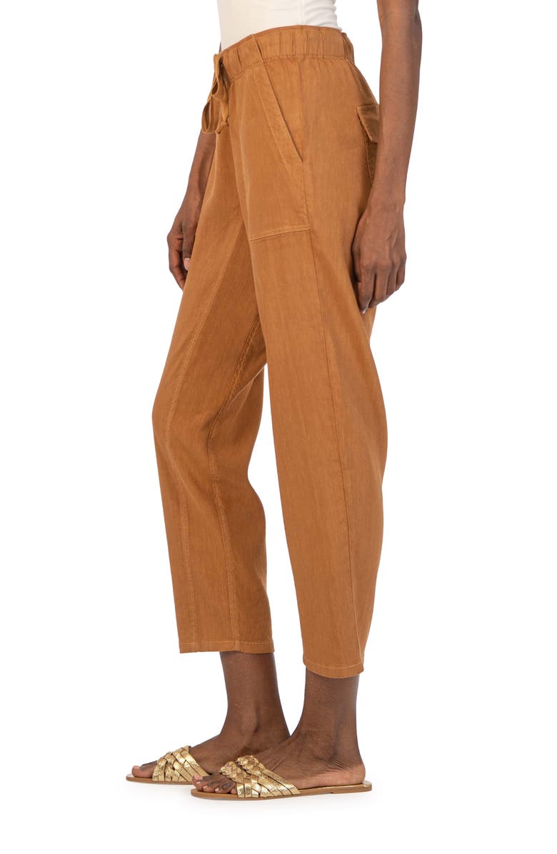 KUT from the Kloth Rosalie Linen Blend Drawstring Ankle Pants | Nordstrom