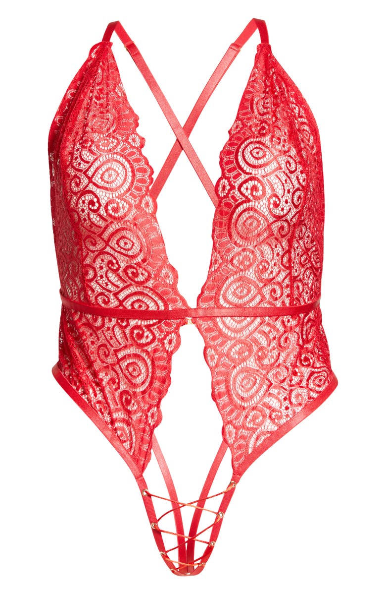 Roma Confidential Lace Crotchless Teddy Nordstrom