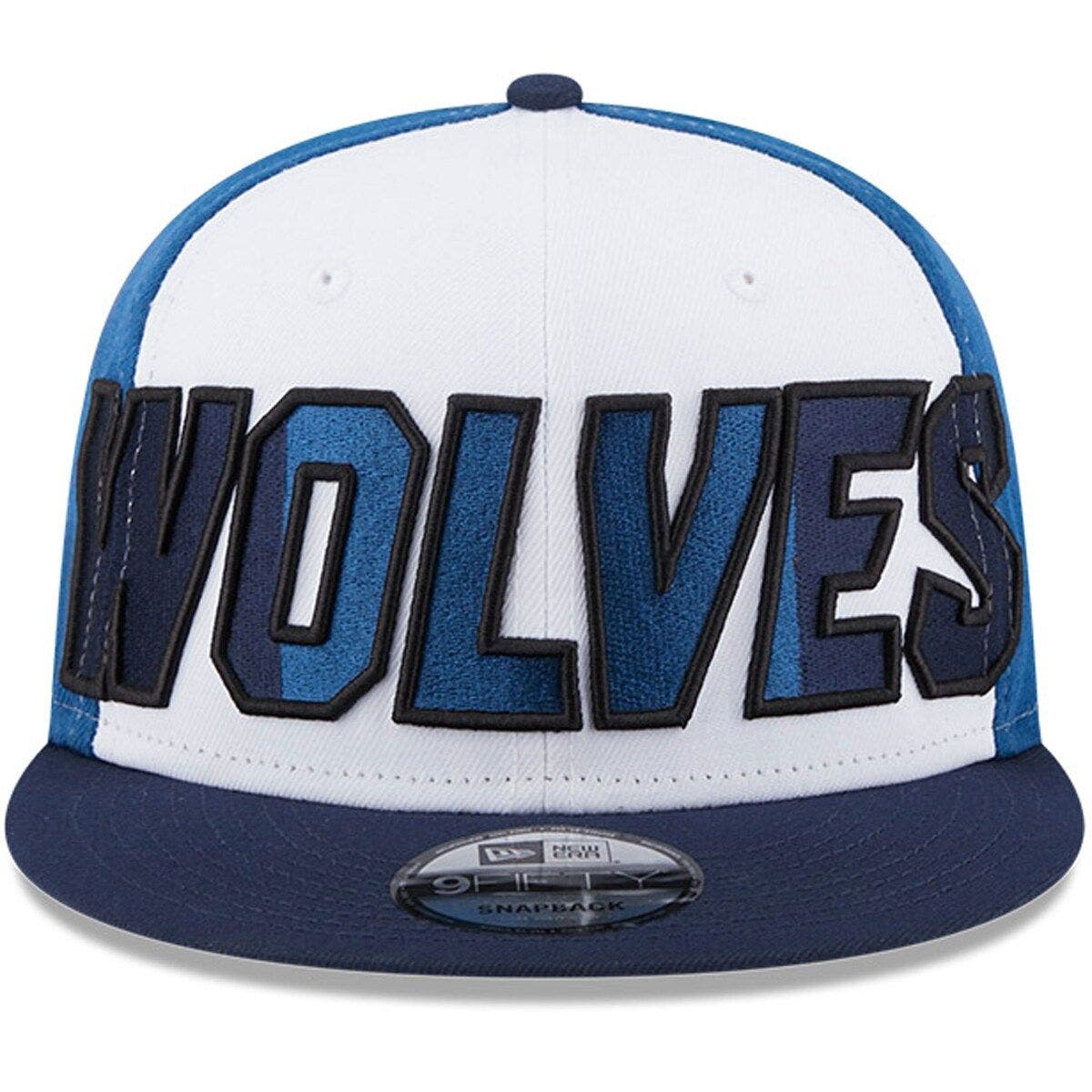 New Era Men's New Era White/Navy Minnesota Timberwolves Back Half ...