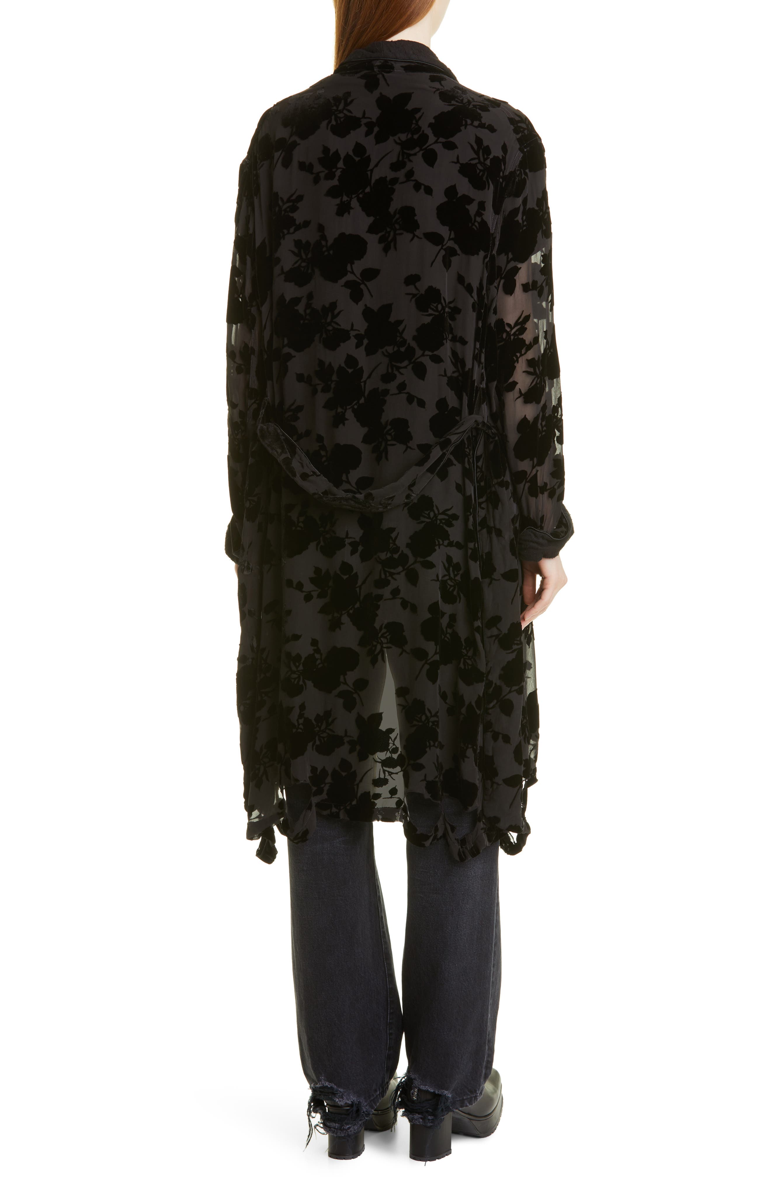 R13 Floral Flocked Distressed Robe | Nordstrom