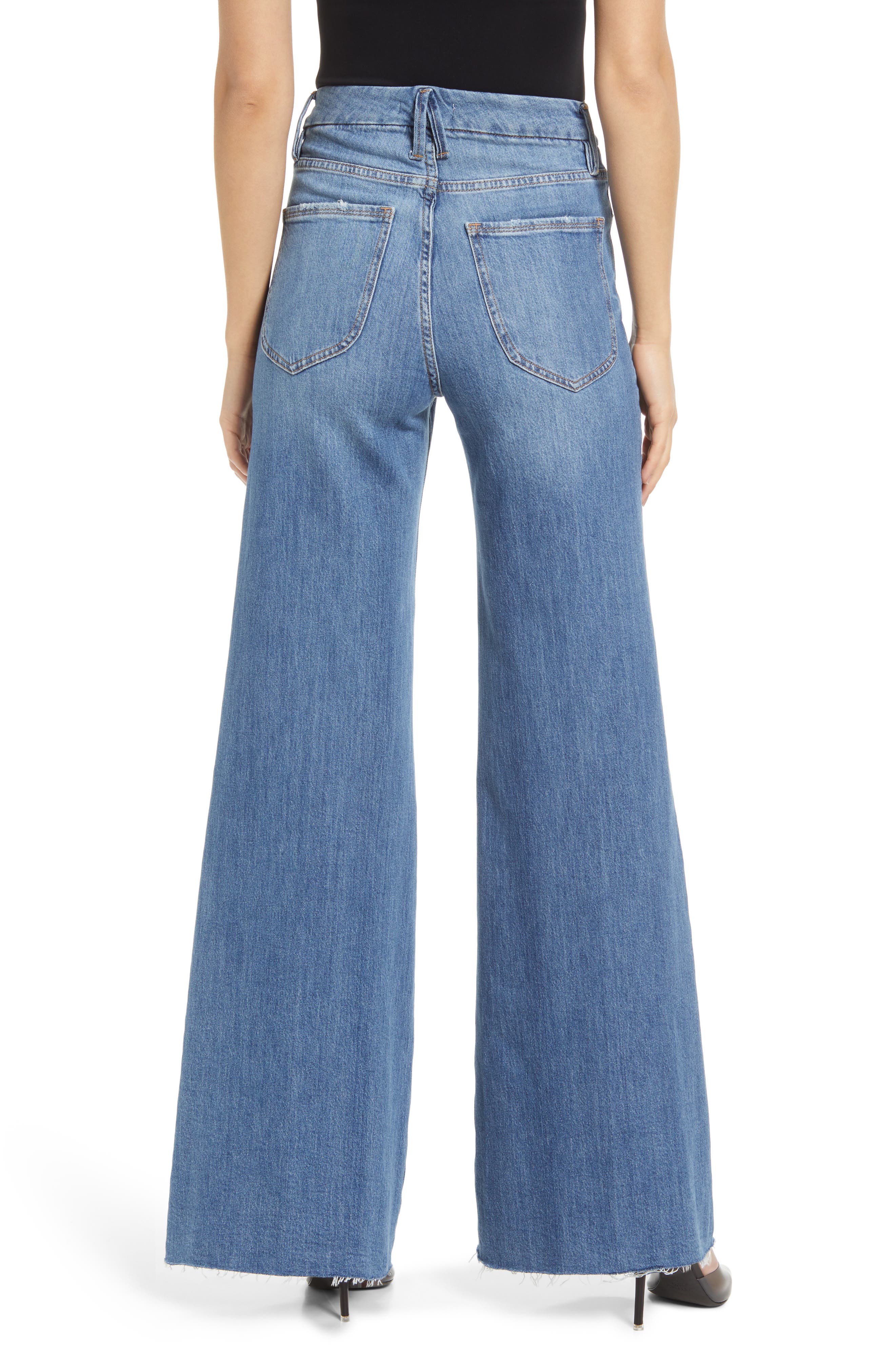 Good American Good Waist Palazzo Jeans | Nordstromrack