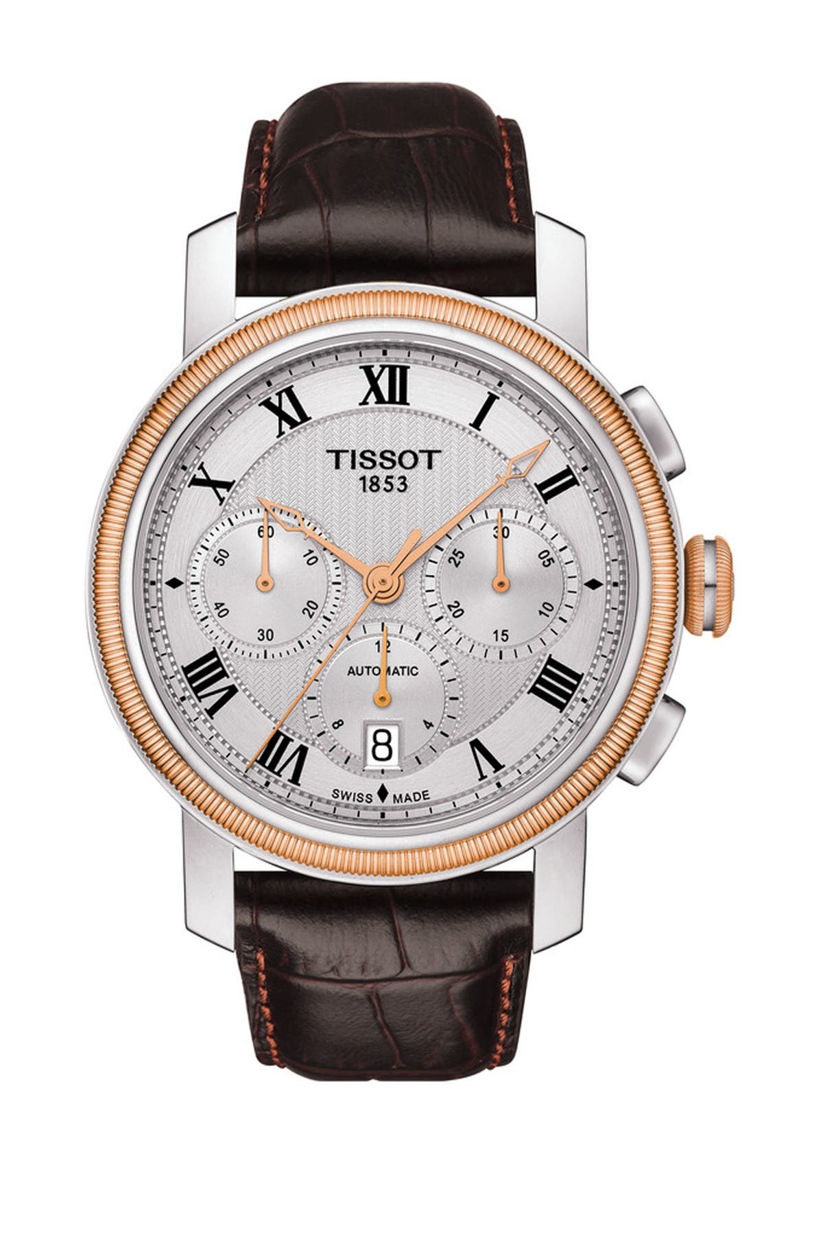 Tissot Bridgeport Automatic Chronograph Valjoux Swiss Leather Strap ...