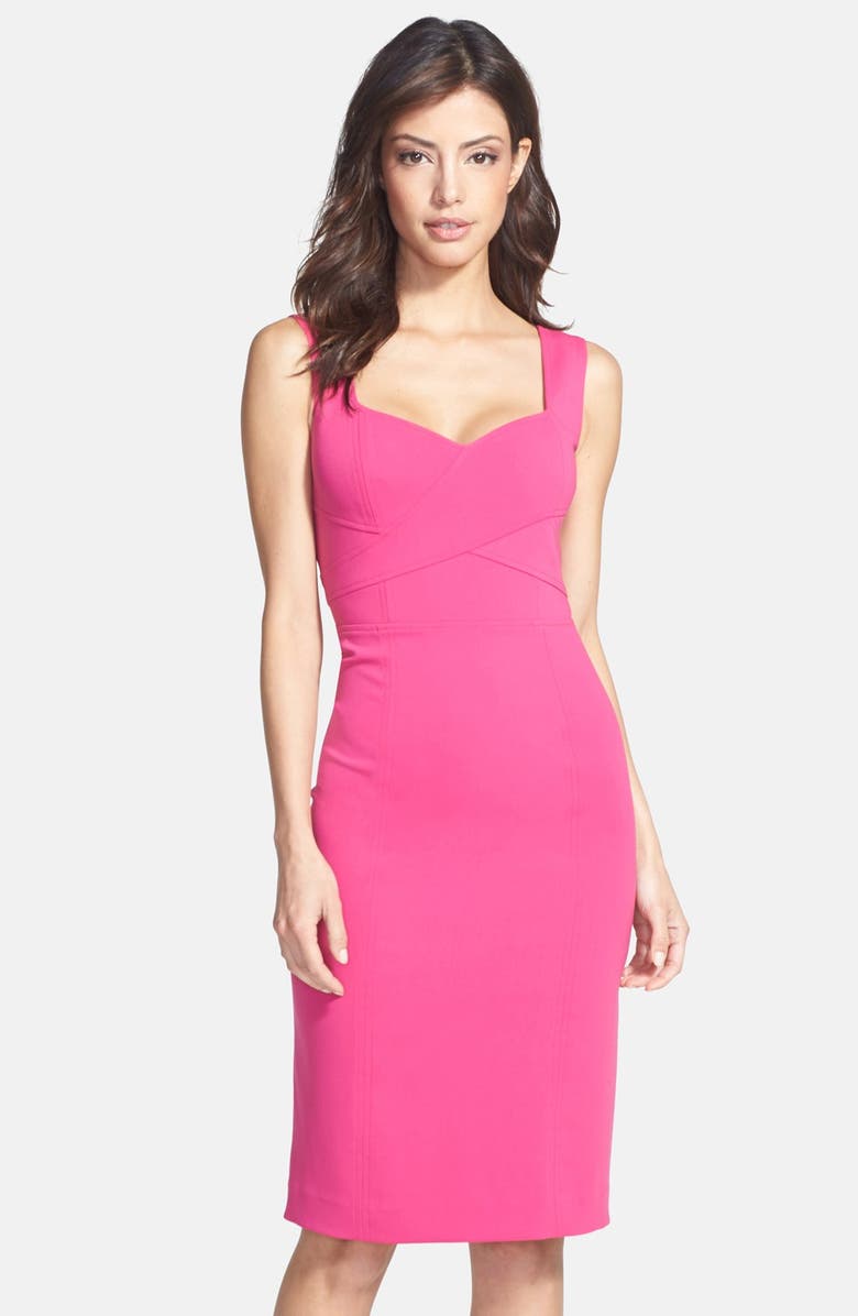 Laundry By Shelli Segal Cross Front Stretch Crepe Sheath Dress Nordstrom