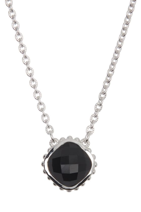 Judith Ripka Sterling Silver Classic Cushion Stone Checkerboard Pendant ... Judith Ripka Sterling Silver Classic Cushion Stone Checkerboard Pendant ...