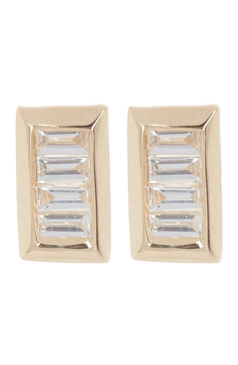 RON HAMI Baguette Cut Diamond Stud Earrings - 0.15ct. | Nordstromrack