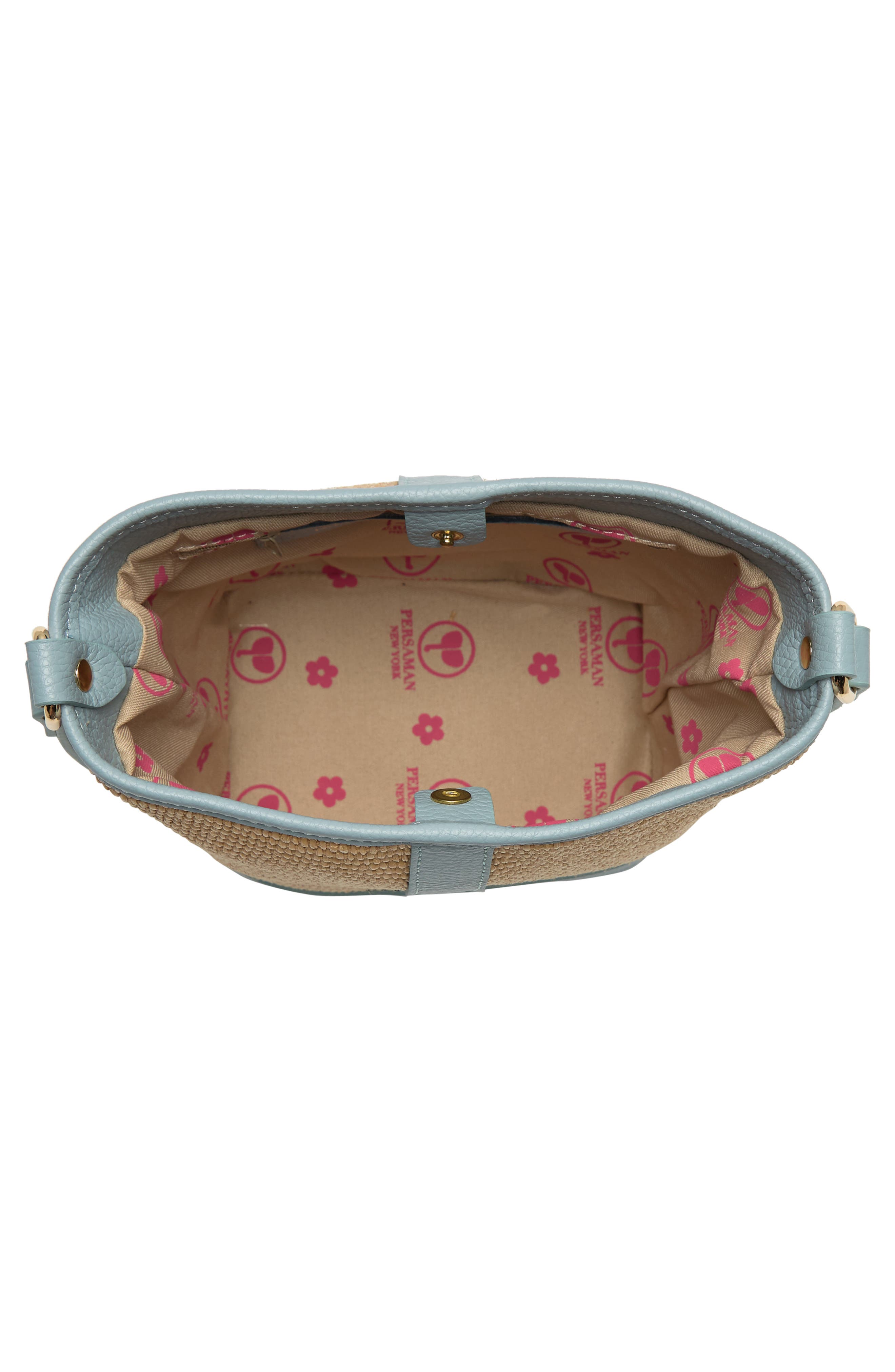 Persaman New York Mya Raffia & Leather Bucket Bag | Nordstromrack