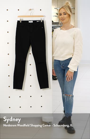 FRAME Le High Ripped Crop Skinny Jeans | Nordstrom