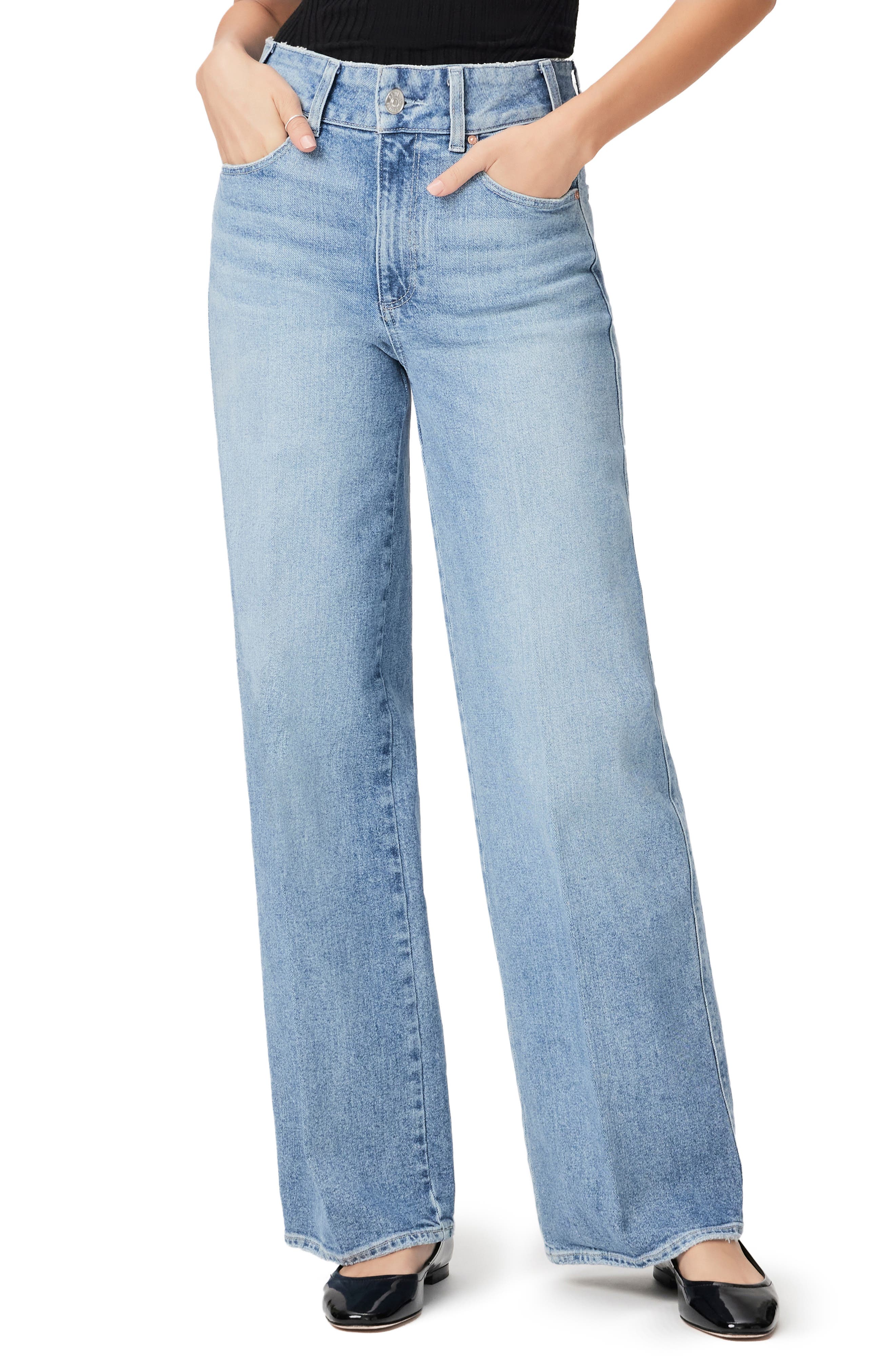 PAIGE Sasha High Waist Wide Leg Jeans | Nordstrom