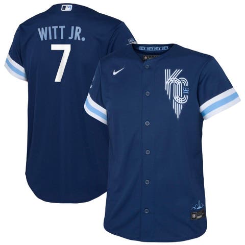 Youth Nike Bobby Witt Jr. Navy Kansas City Royals 2022 City Connect ...
