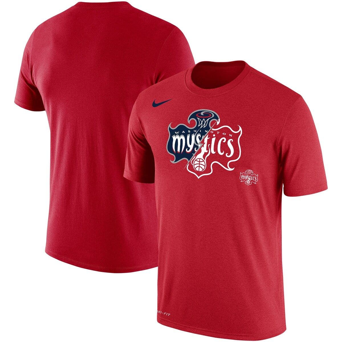 Nike Unisex Nike Red Washington Mystics Split Logo Performance T-Shirt ...