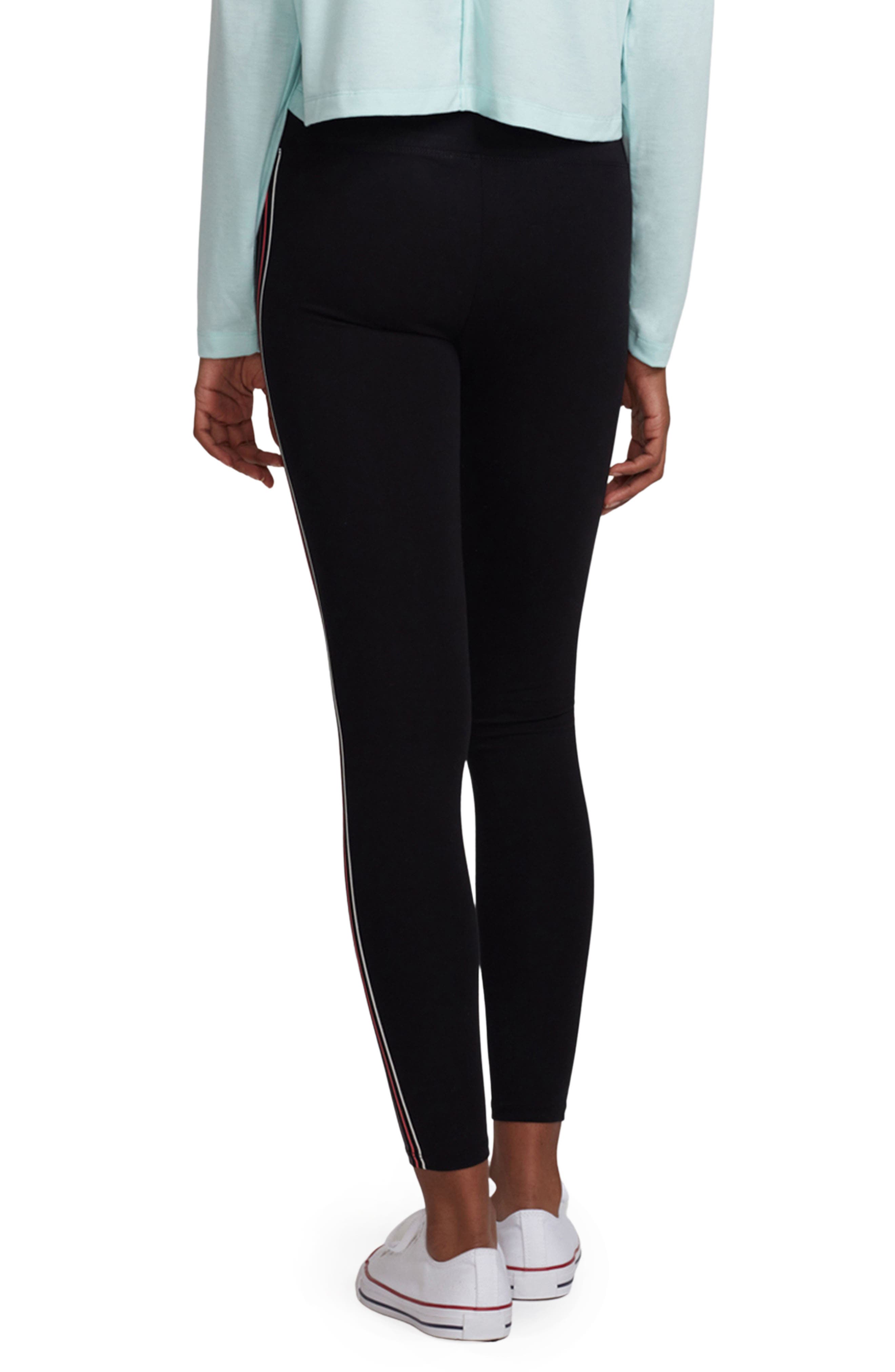 Andrew Marc Sport Stripe Stretch Cotton Full Leggings | Nordstromrack