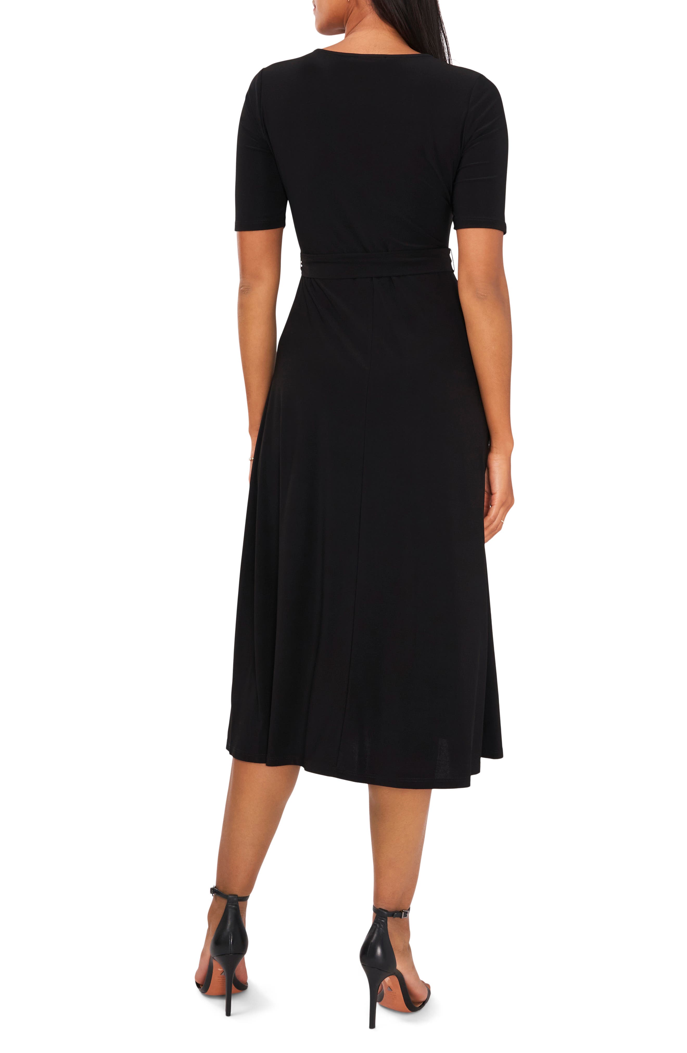 Chaus V-Neck Belted Midi Dress | Nordstrom