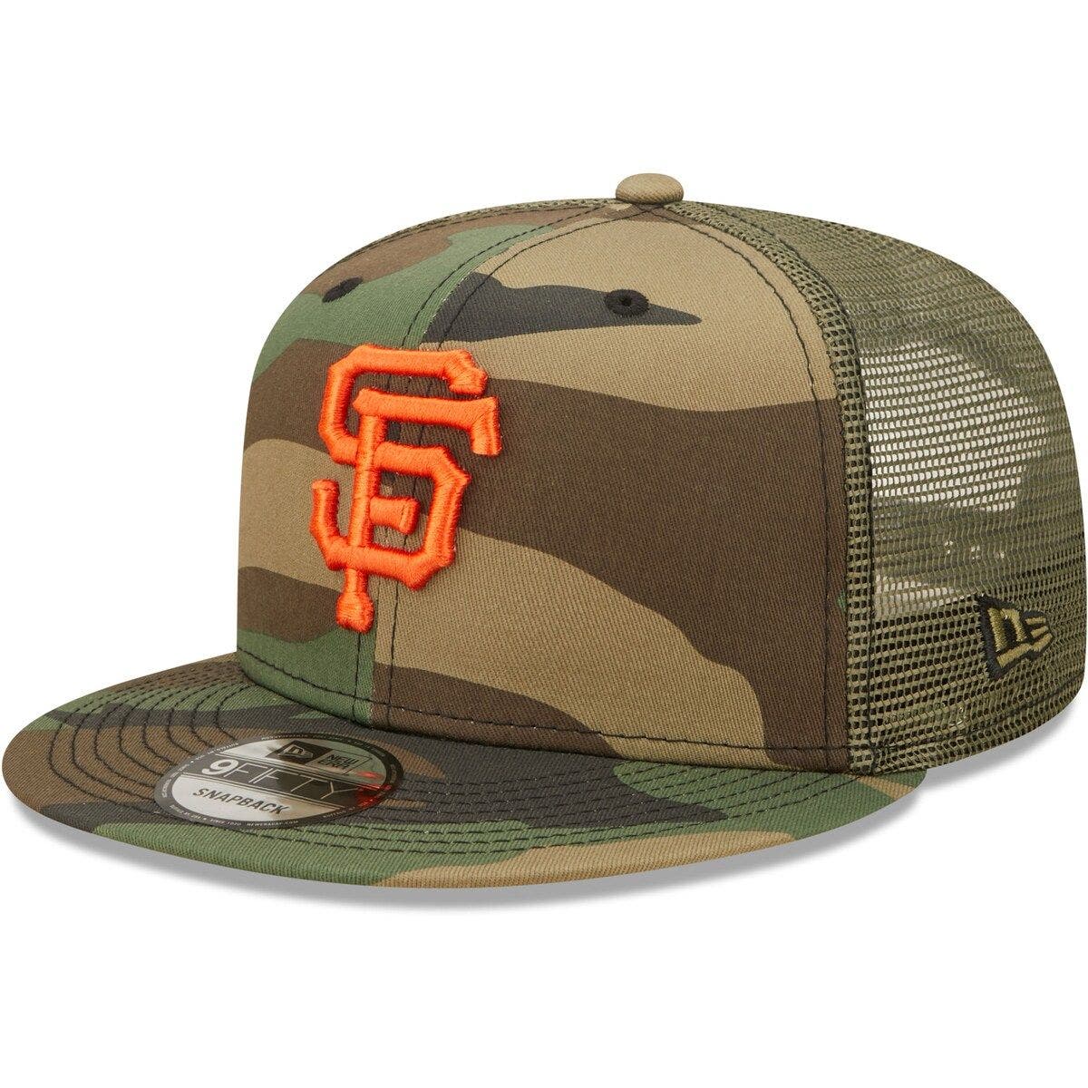 New Era Men's New Era Camo San Francisco Giants Trucker 9FIFTY Snapback ...