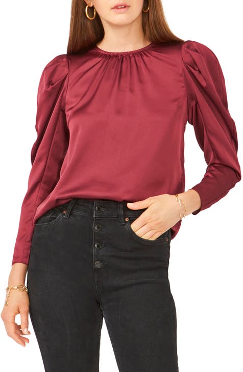 Women's Burgundy Tops | Nordstrom