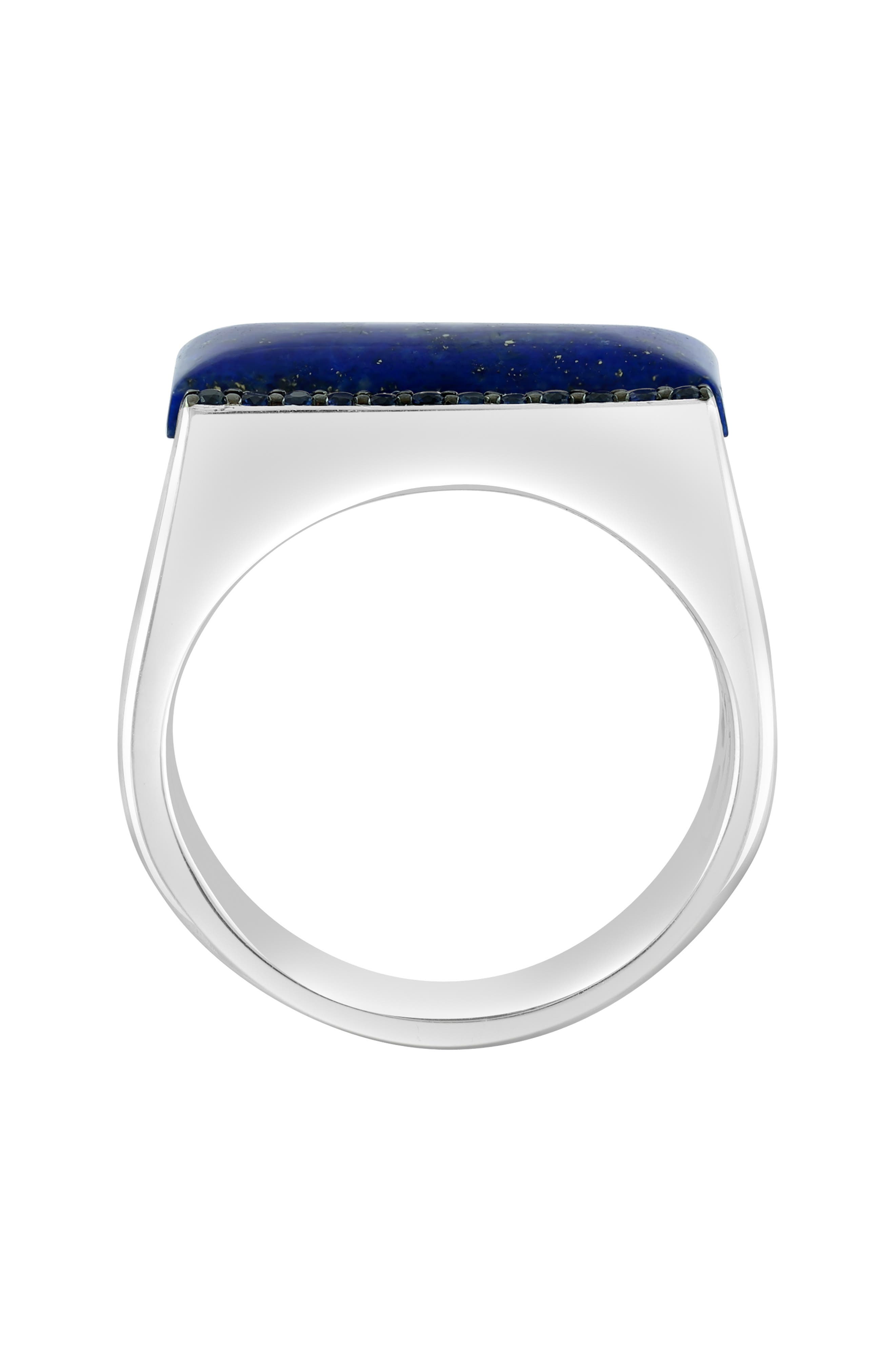 EFFY Men's Sterling Silver Lapis Lazuli & Sapphire Ring | Nordstromrack