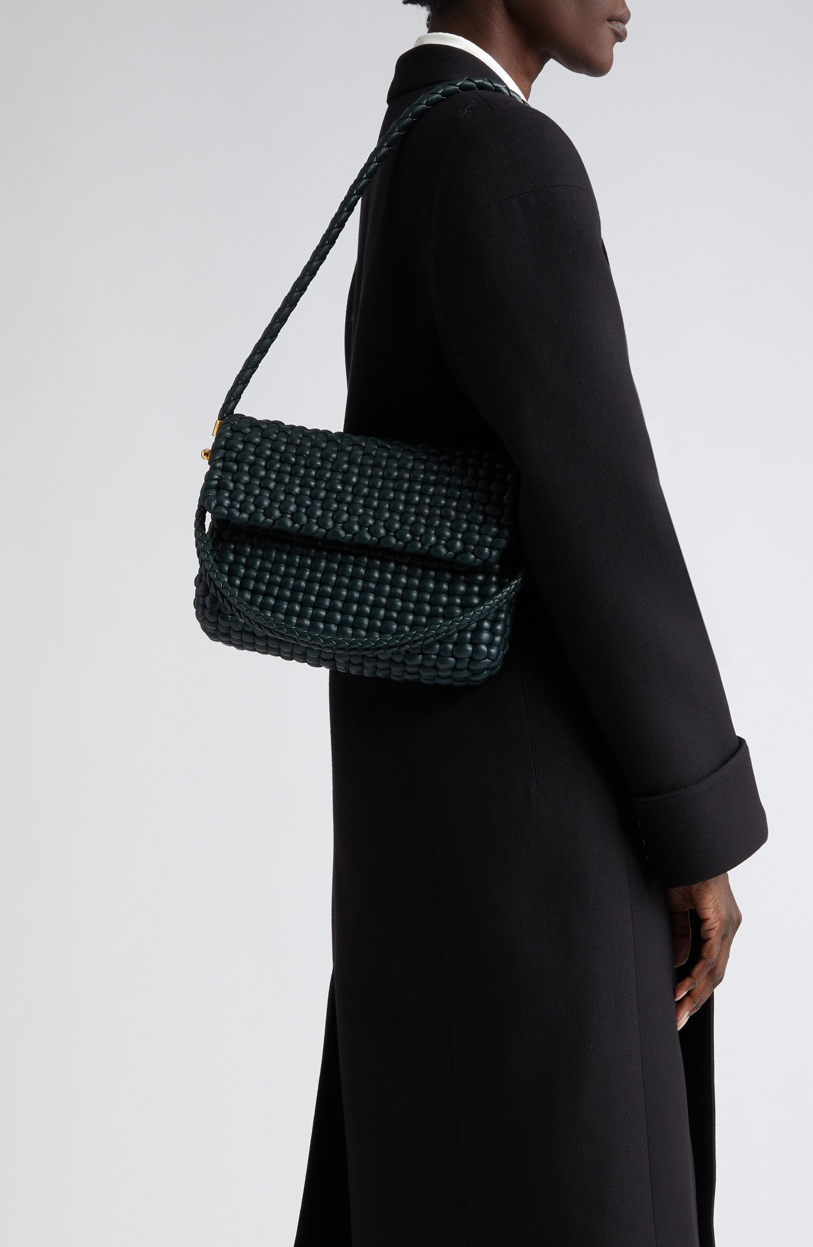 Bottega Veneta Swing Intrecciato Leather Shoulder Bag | Nordstrom