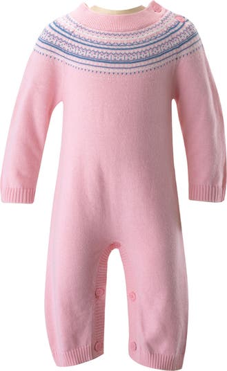 Rachel Riley Fair Isle Cotton Sweater Romper | Nordstrom