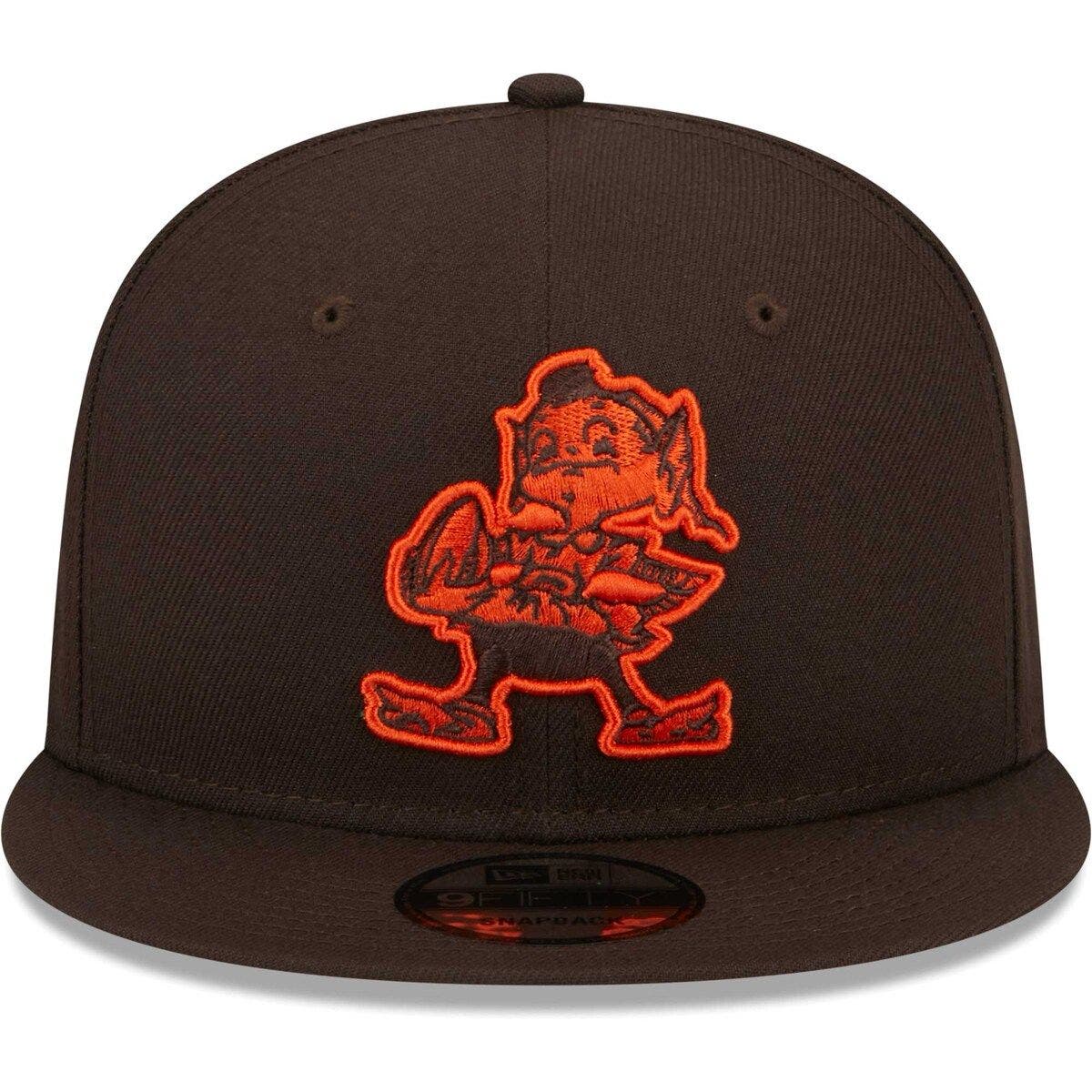 New Era Men's New Era Brown Cleveland Browns Goth Side Script 9FIFTY ...