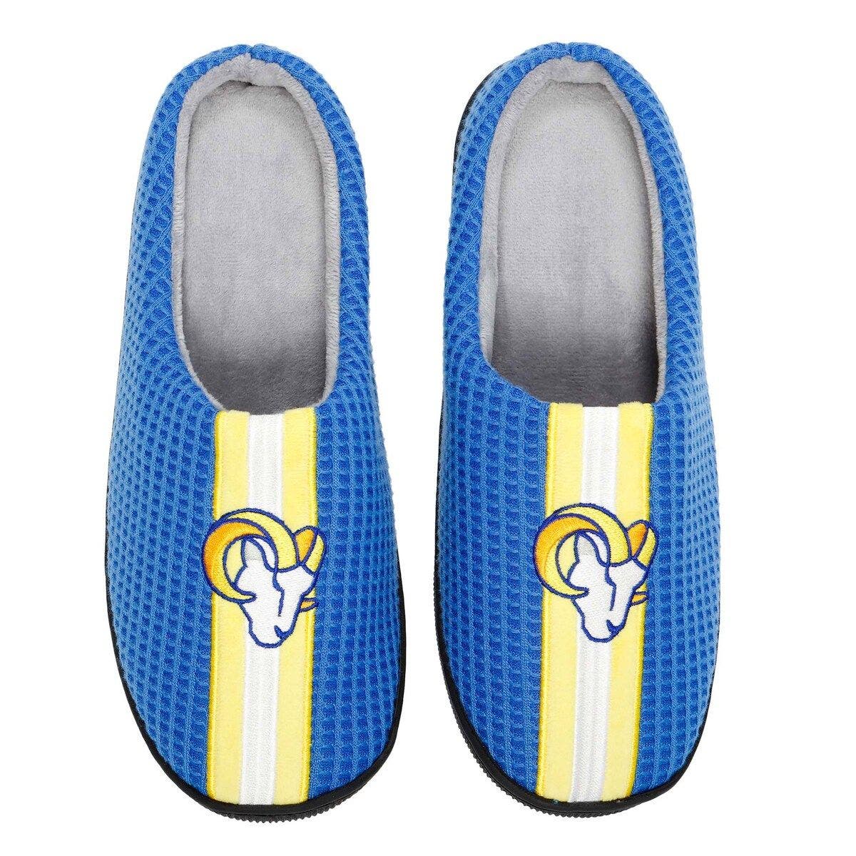 FOCO Men's FOCO Royal Los Angeles Rams Team Stripe Memory Foam Slide ...