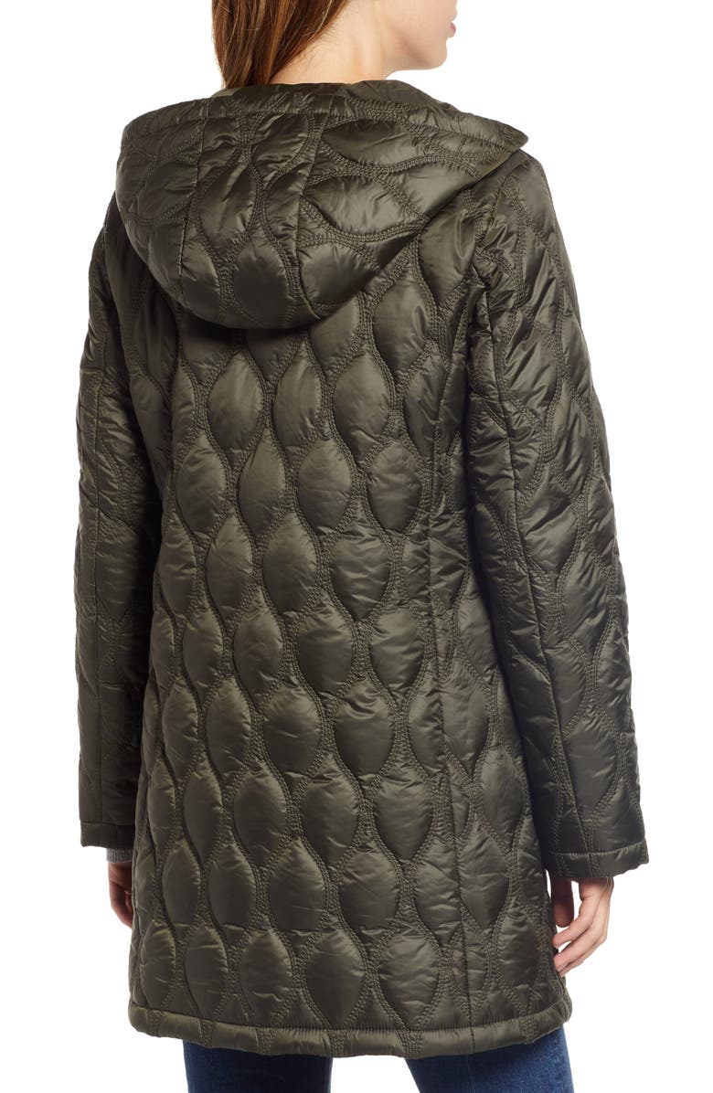 Gallery Quilted Water Resistant Coat | Nordstrom