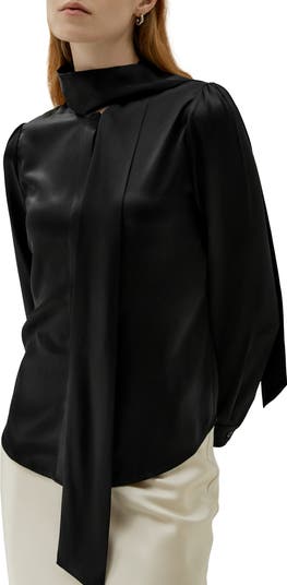 Lilysilk Bow-tie Neck Silk Blouse | Nordstrom